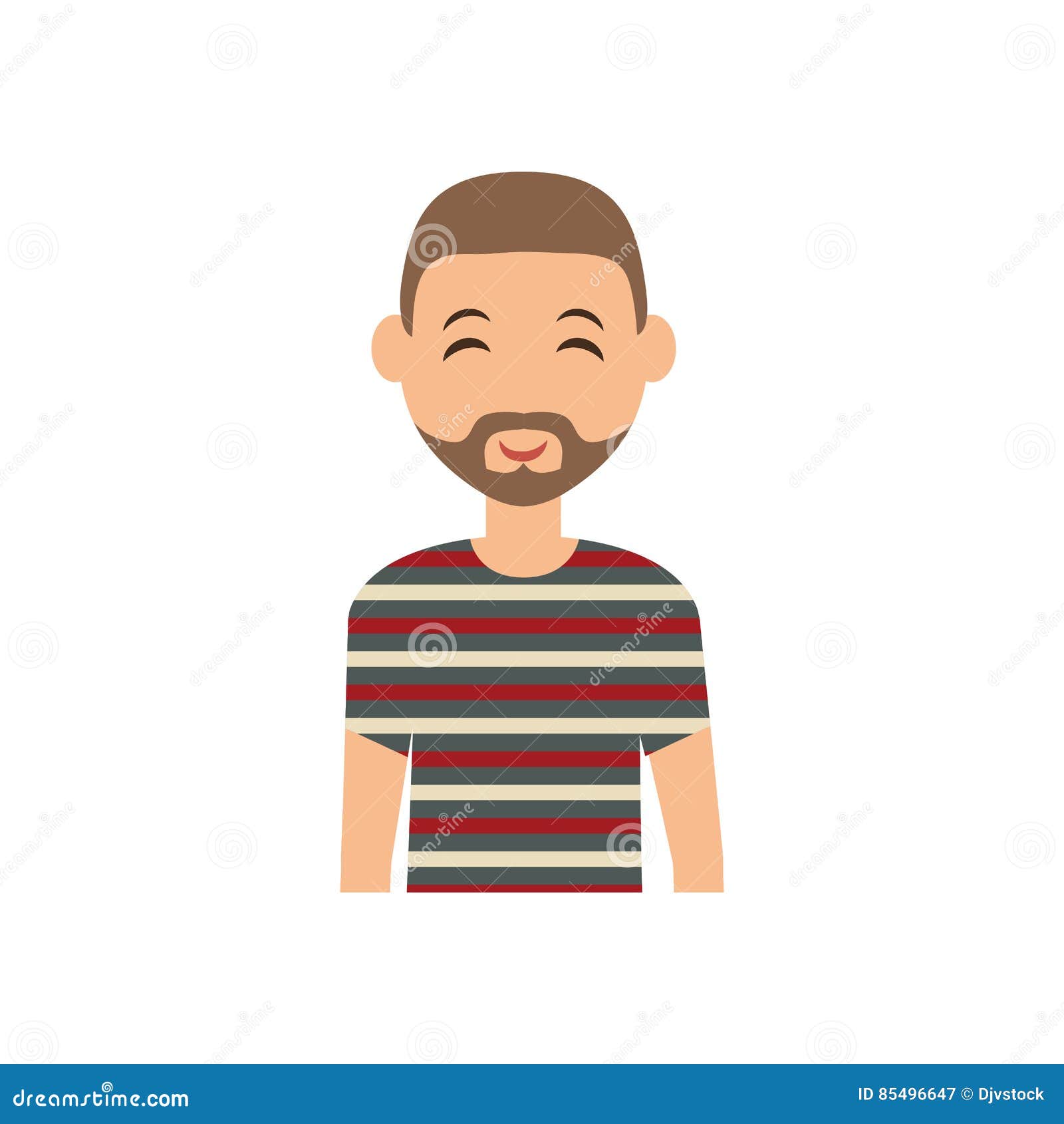 Man cartoon isolated stock illustration. Illustration of portrait ...