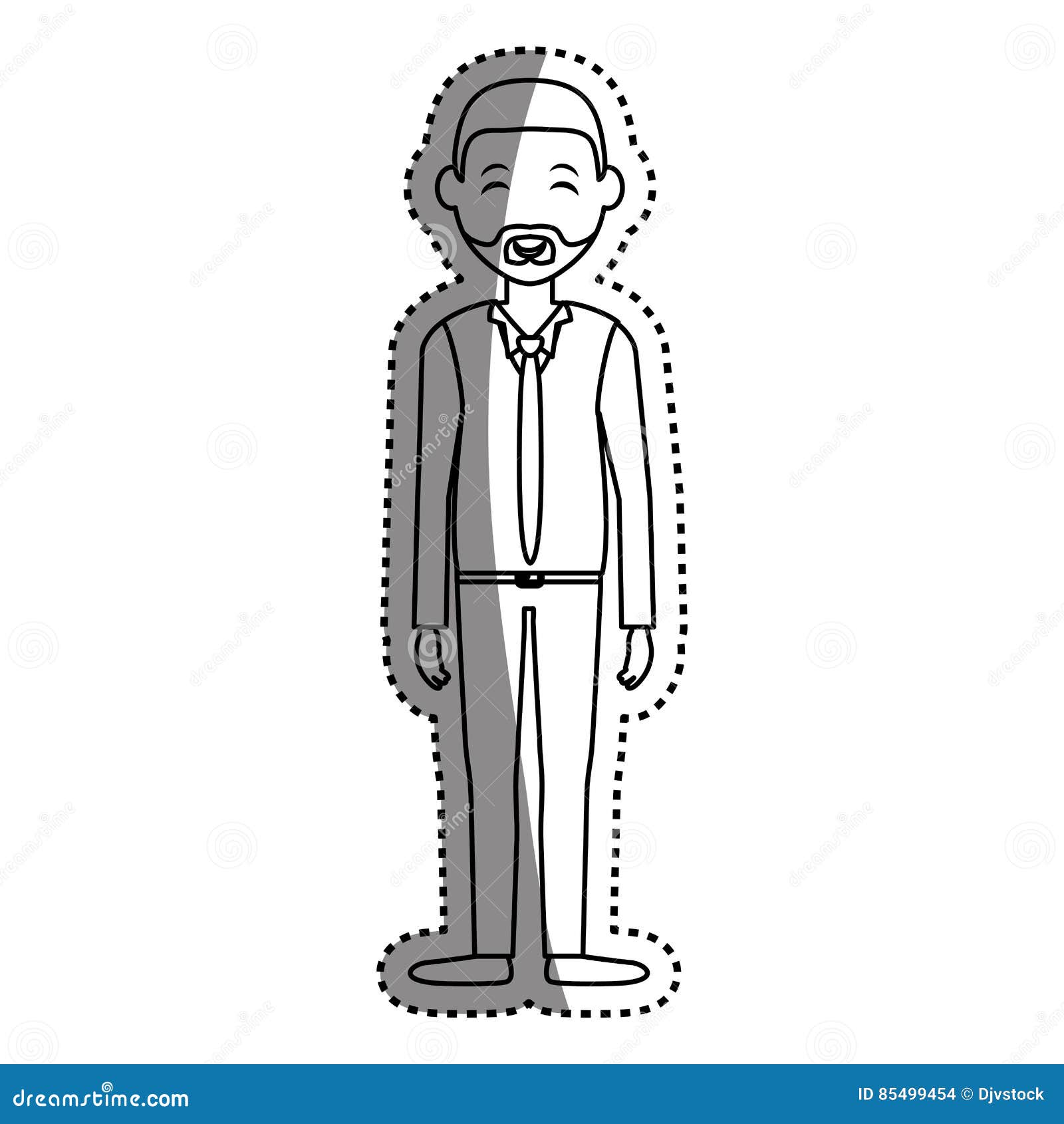 Man cartoon isolated stock illustration. Illustration of default - 85499454