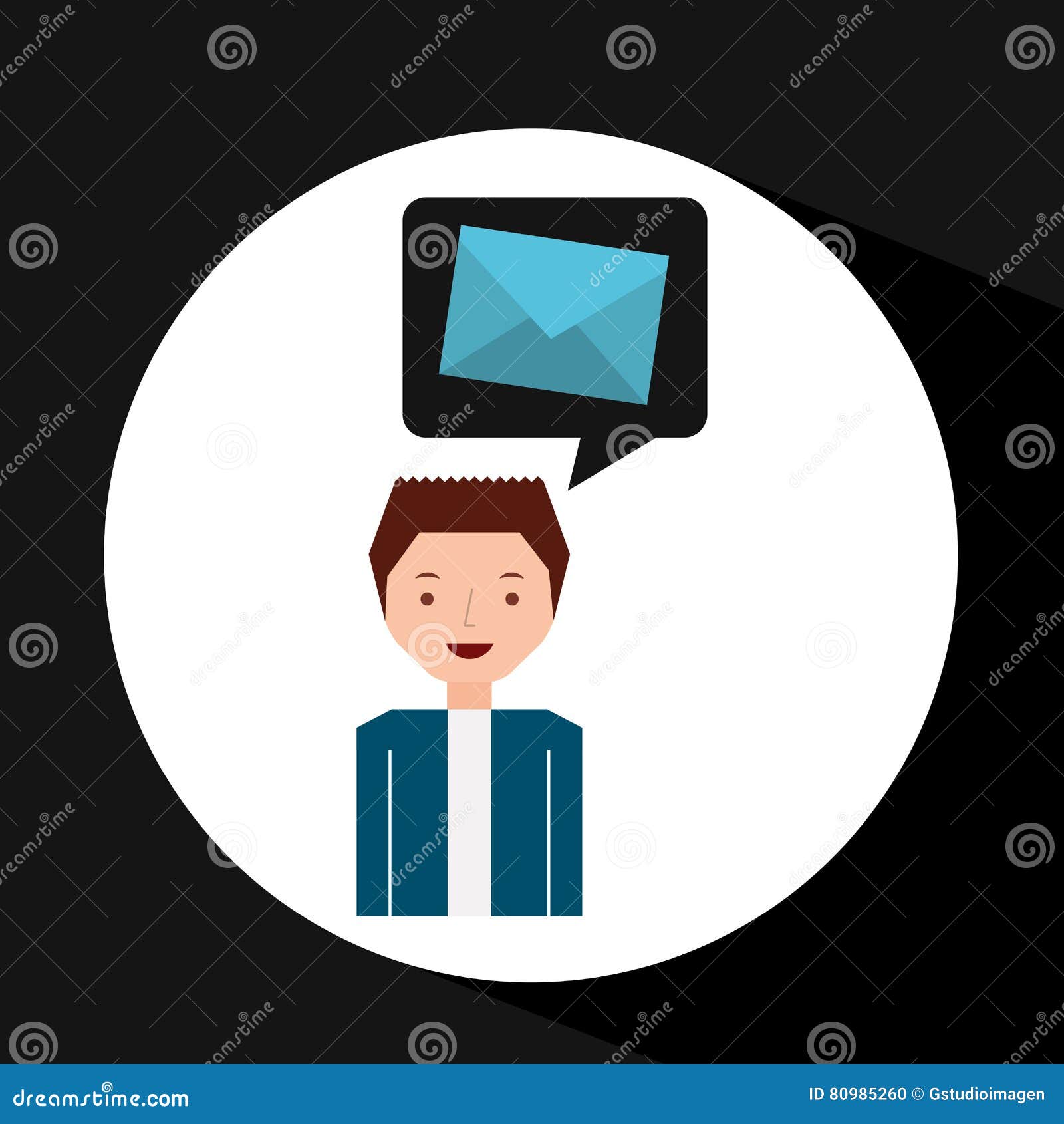 Cartoon Message Text Box Mail Notification Inbox Icon 3d Render Stock ...