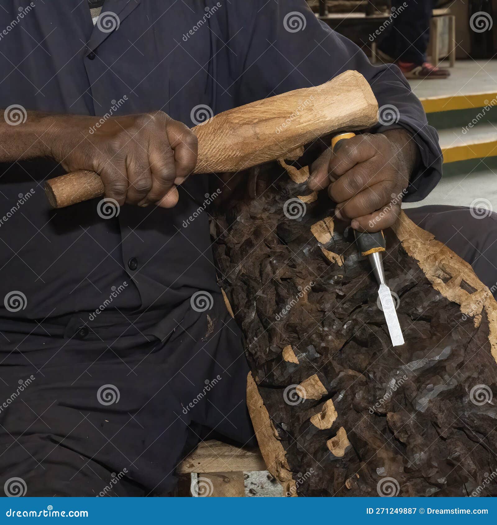 A Man Carving Wood stock image. Image of hobby, activity - 271249887