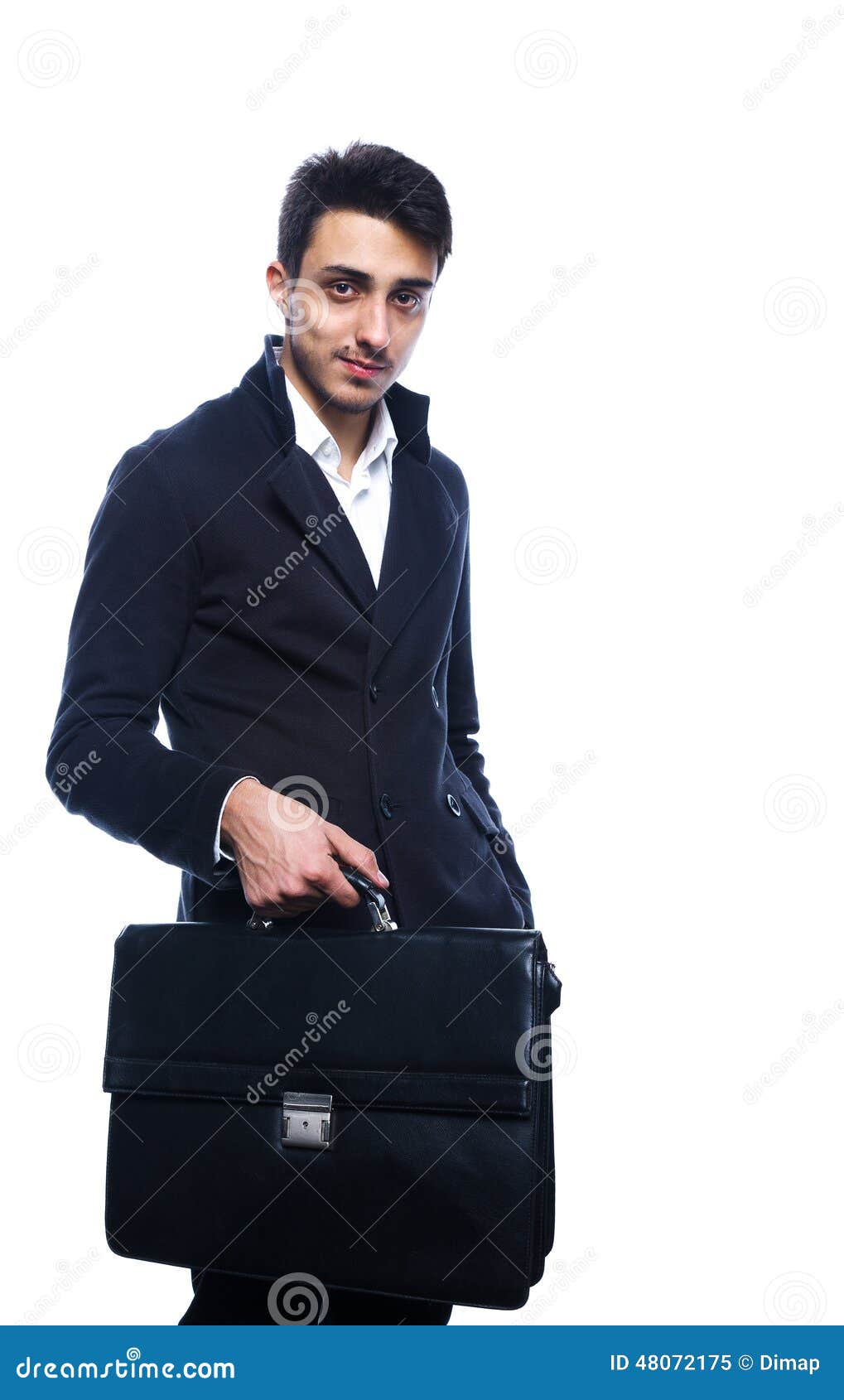 Man with a case stock image. Image of asian, business - 48072175