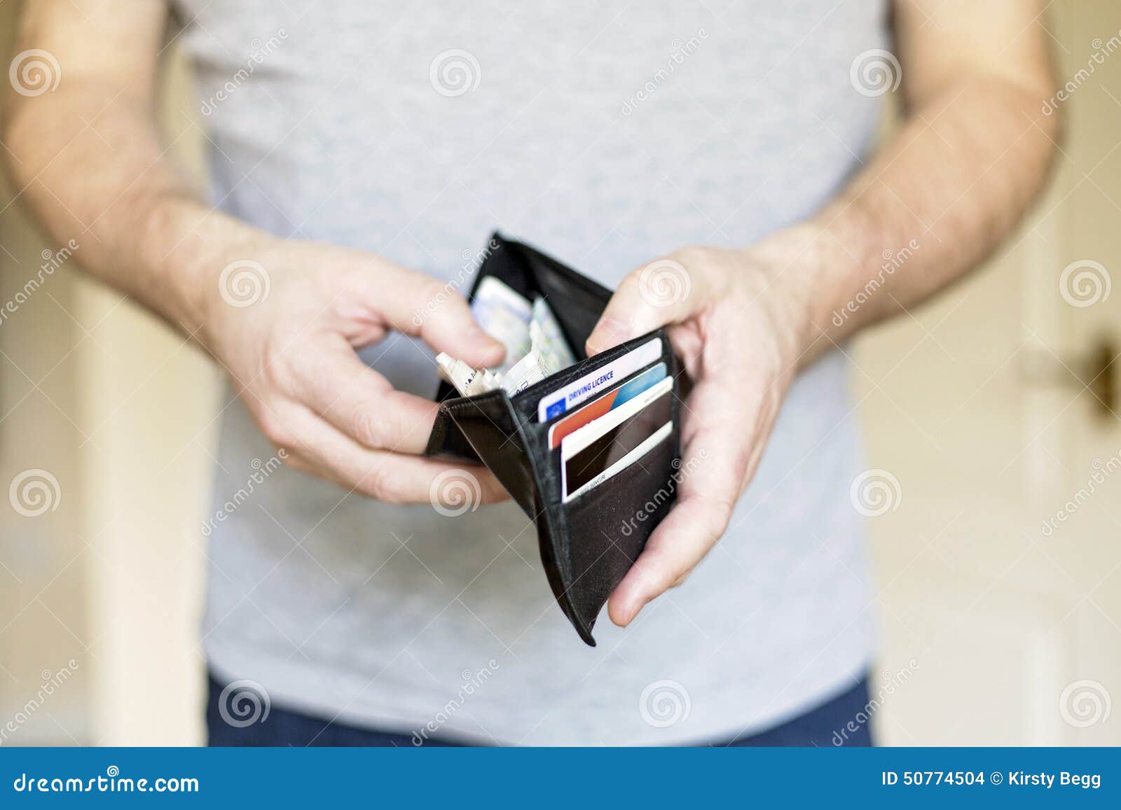 Man with Cash Inside Wallet Stock Photo - Image of savings, pound: 50774504