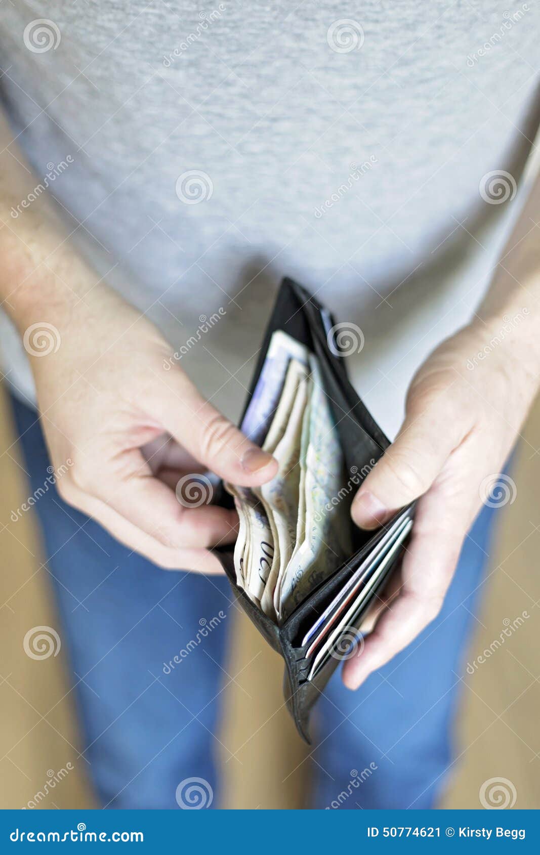 Man with Cash Inside Wallet Stock Image - Image of cash, money: 50774621