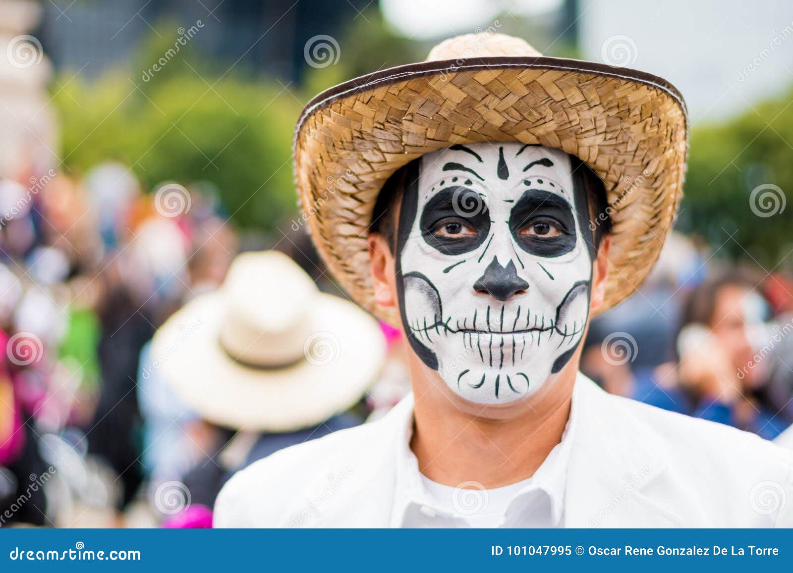 Dead catrina man. editorial image. Image of makeup, skeleton - 101047995