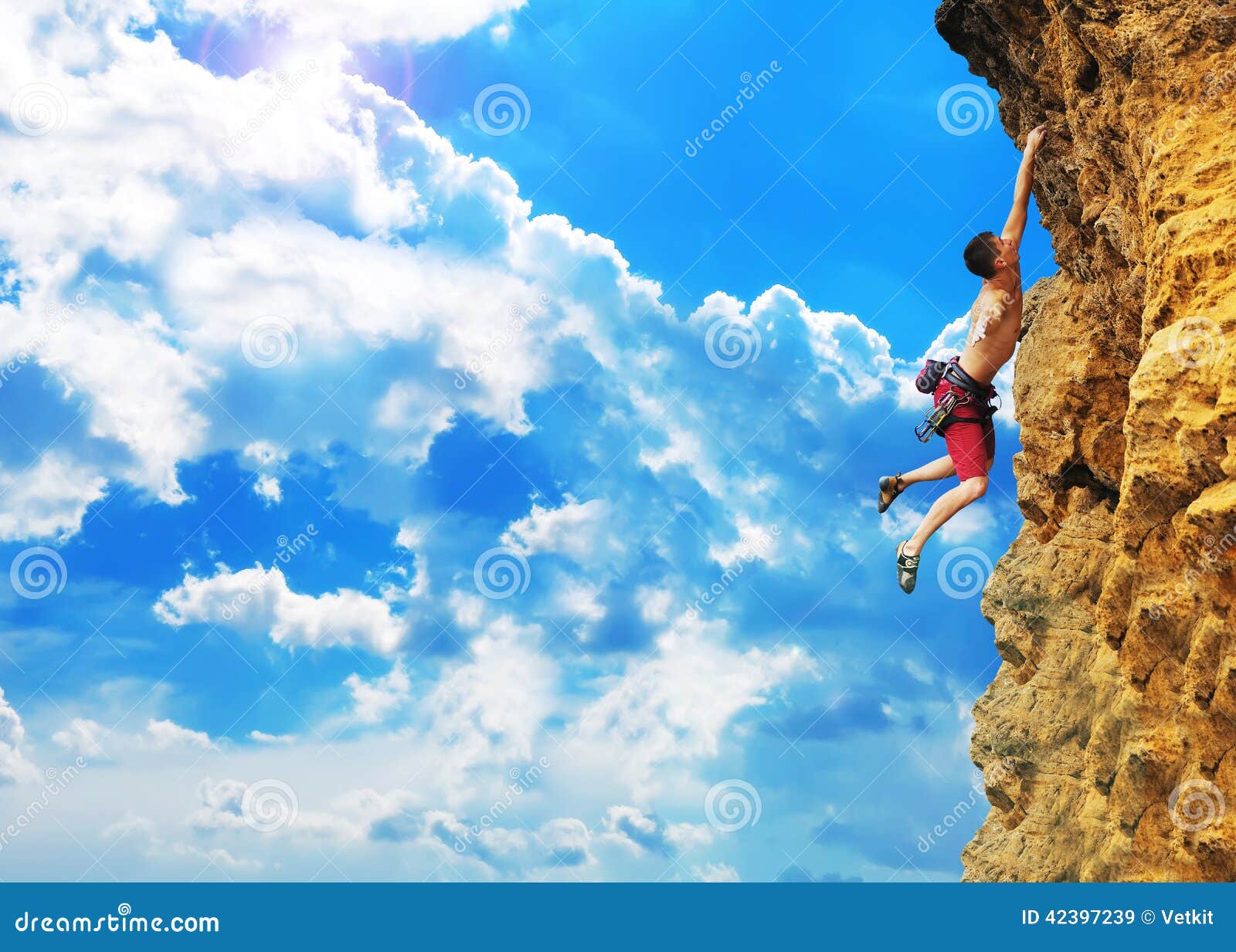 Man caught on a rock stock image. Image of climber, cliff - 42397239