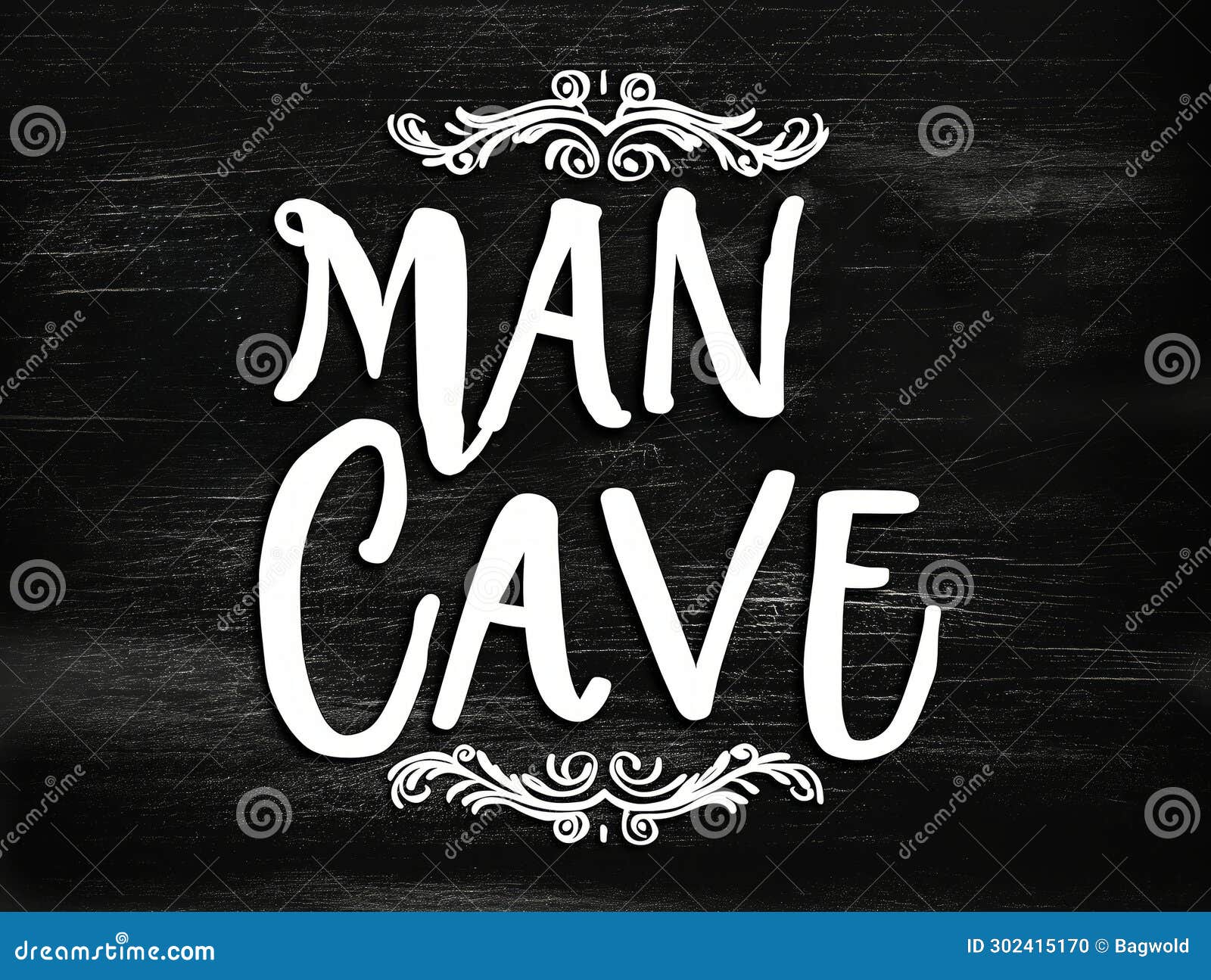 Man Cave Chalkboard Illustration Stock Illustration - Illustration of ...