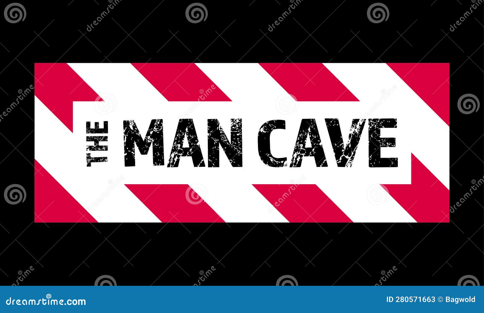 The Man Cave Sign Vector Illustration Stock Vector - Illustration of ...