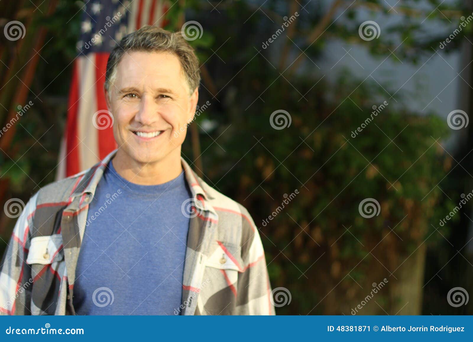 Man Celebrating the Fourth of July Stock Image - Image of american ...