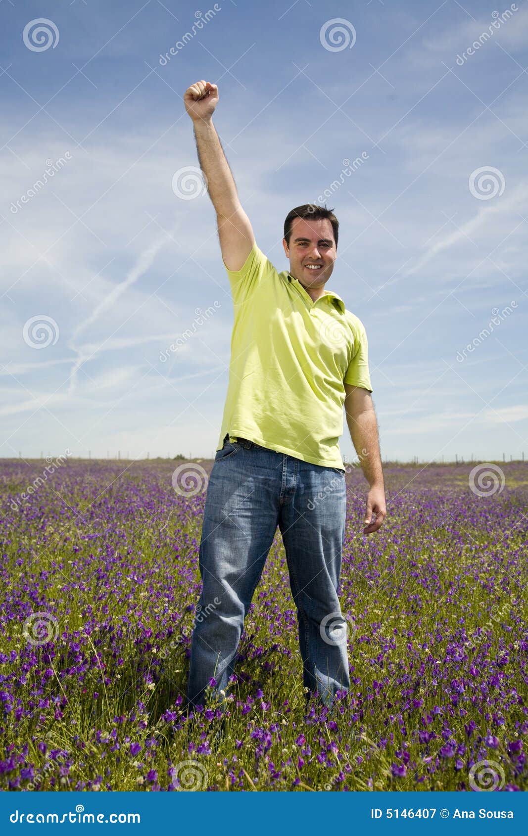 Man celebrating success stock image. Image of adult, nature - 5146407