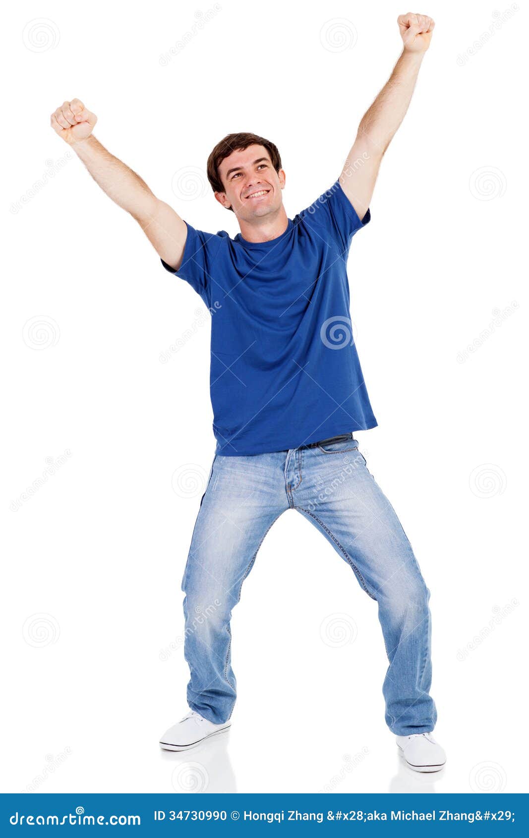 Man celebrating success stock photo. Image of body, isolated - 34730990
