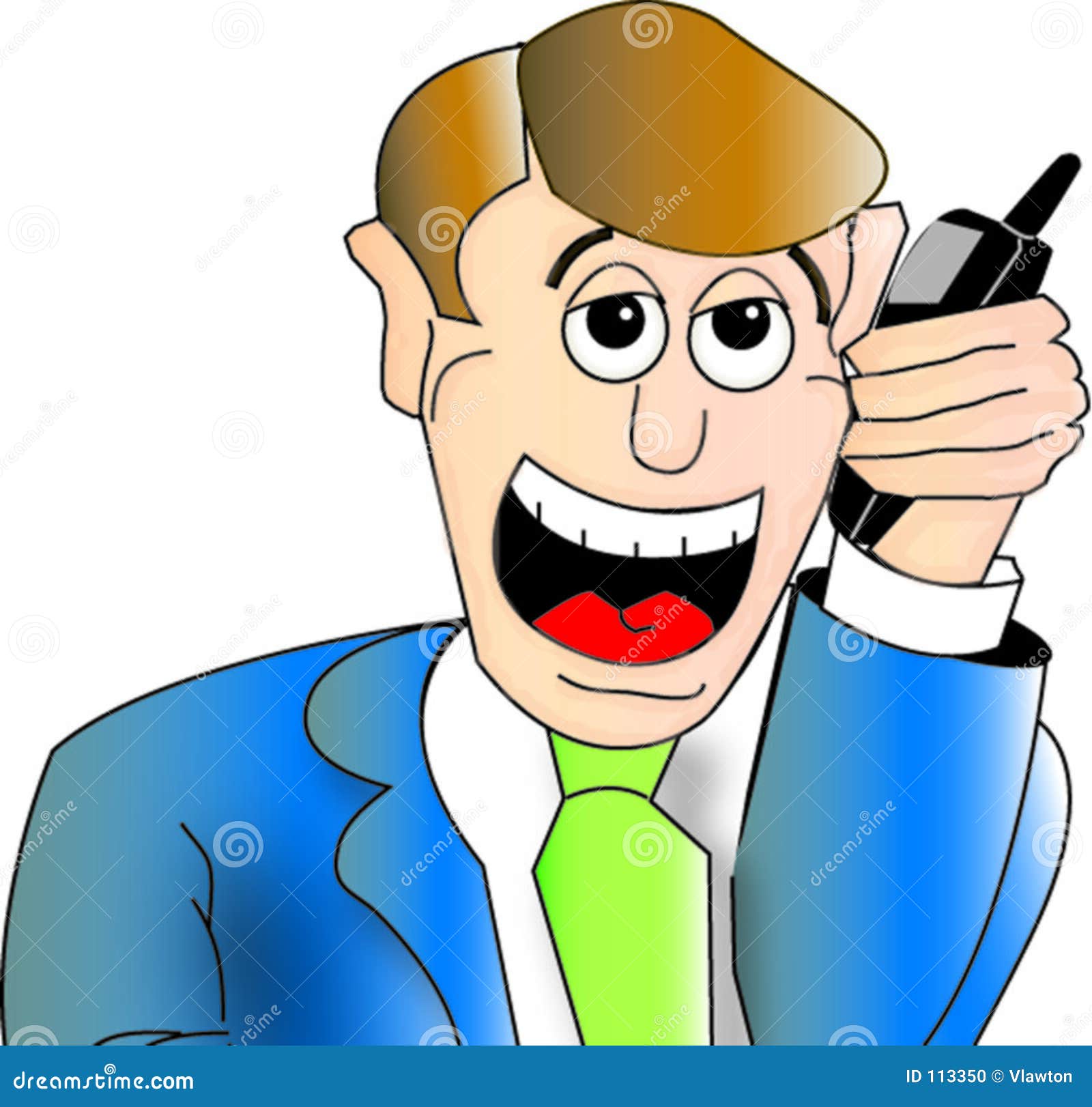 Man on cell phone stock illustration. Illustration of cartoons - 113350