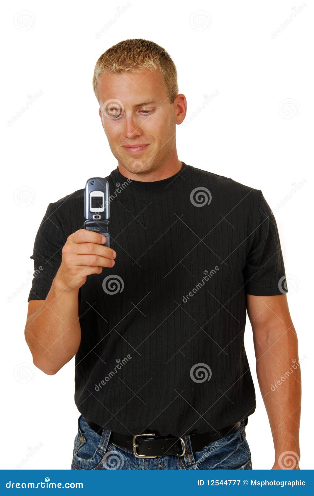 Man with a cell phone stock image. Image of camera, message - 12544777