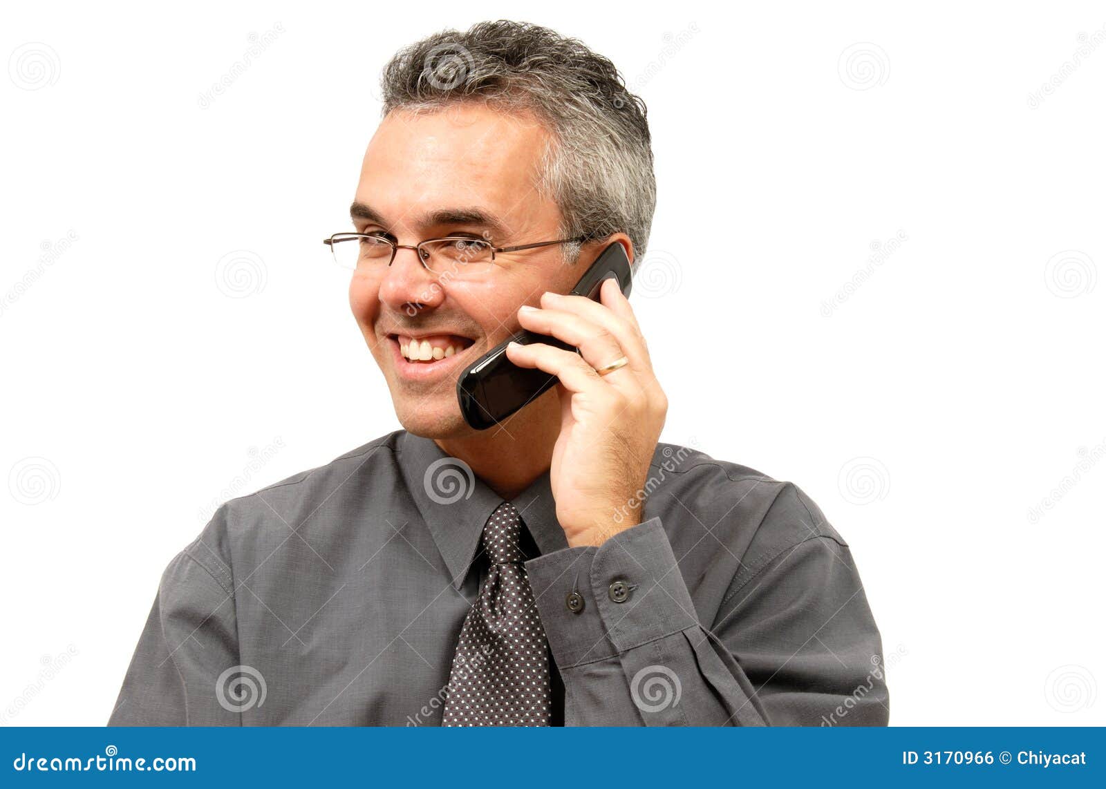 Man on Cell Phone stock photo. Image of shot, business - 3170966