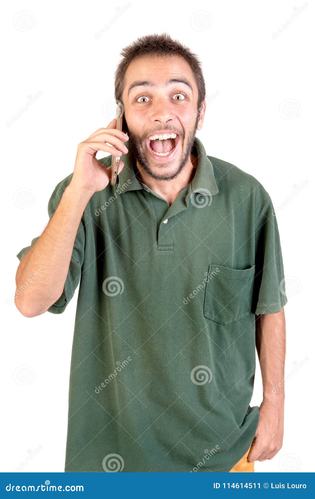 Man with cellphone stock image. Image of people, game - 114614511