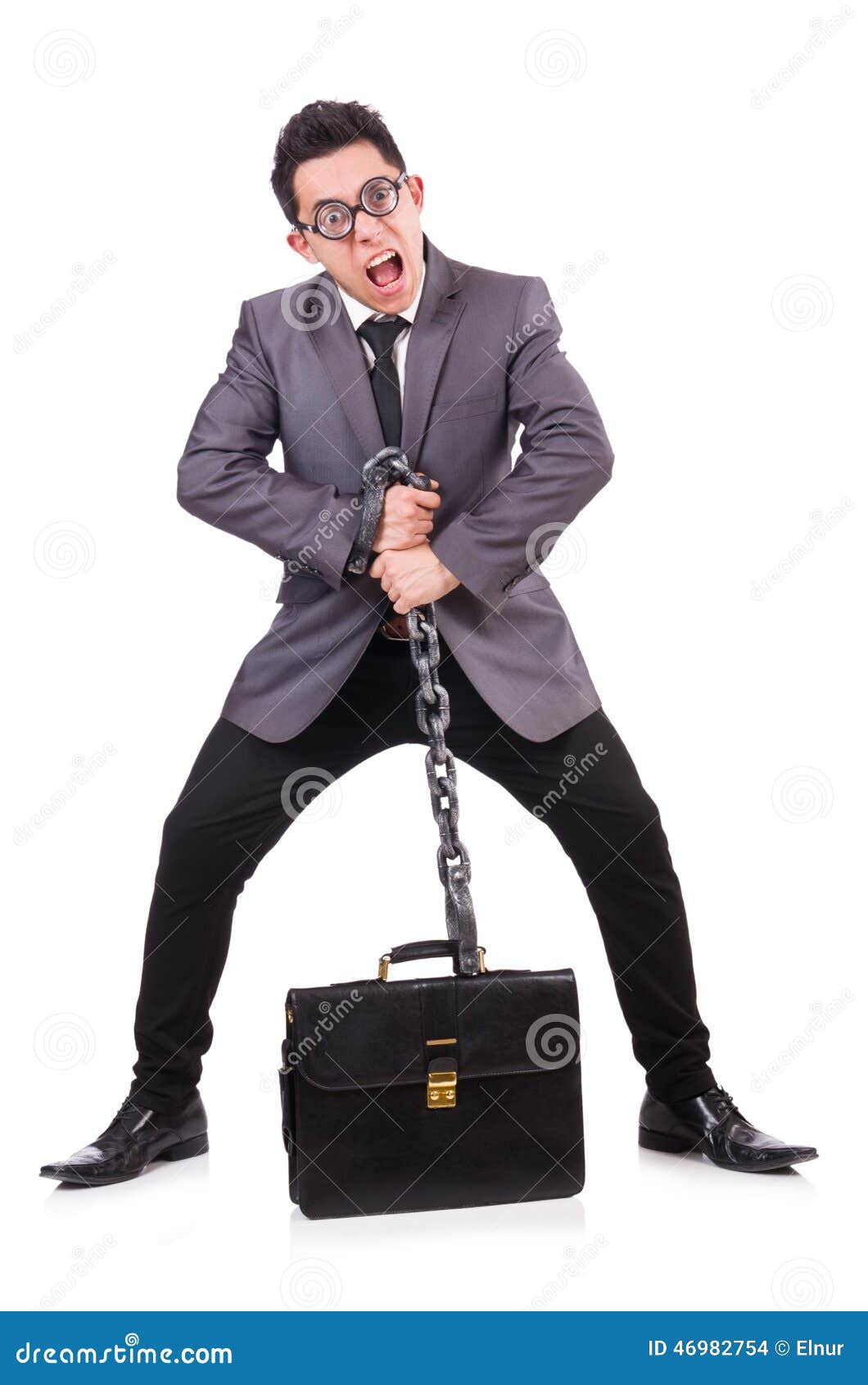 Man with chain isolated stock photo. Image of custody - 46982754