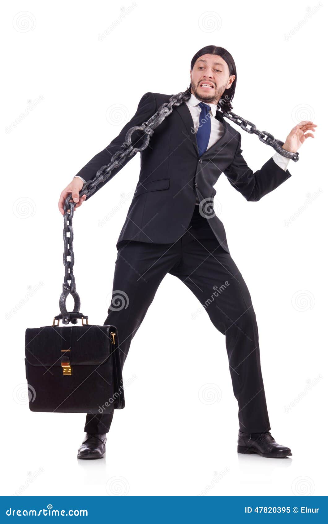 Man with chain isolated stock image. Image of isolated - 47820395