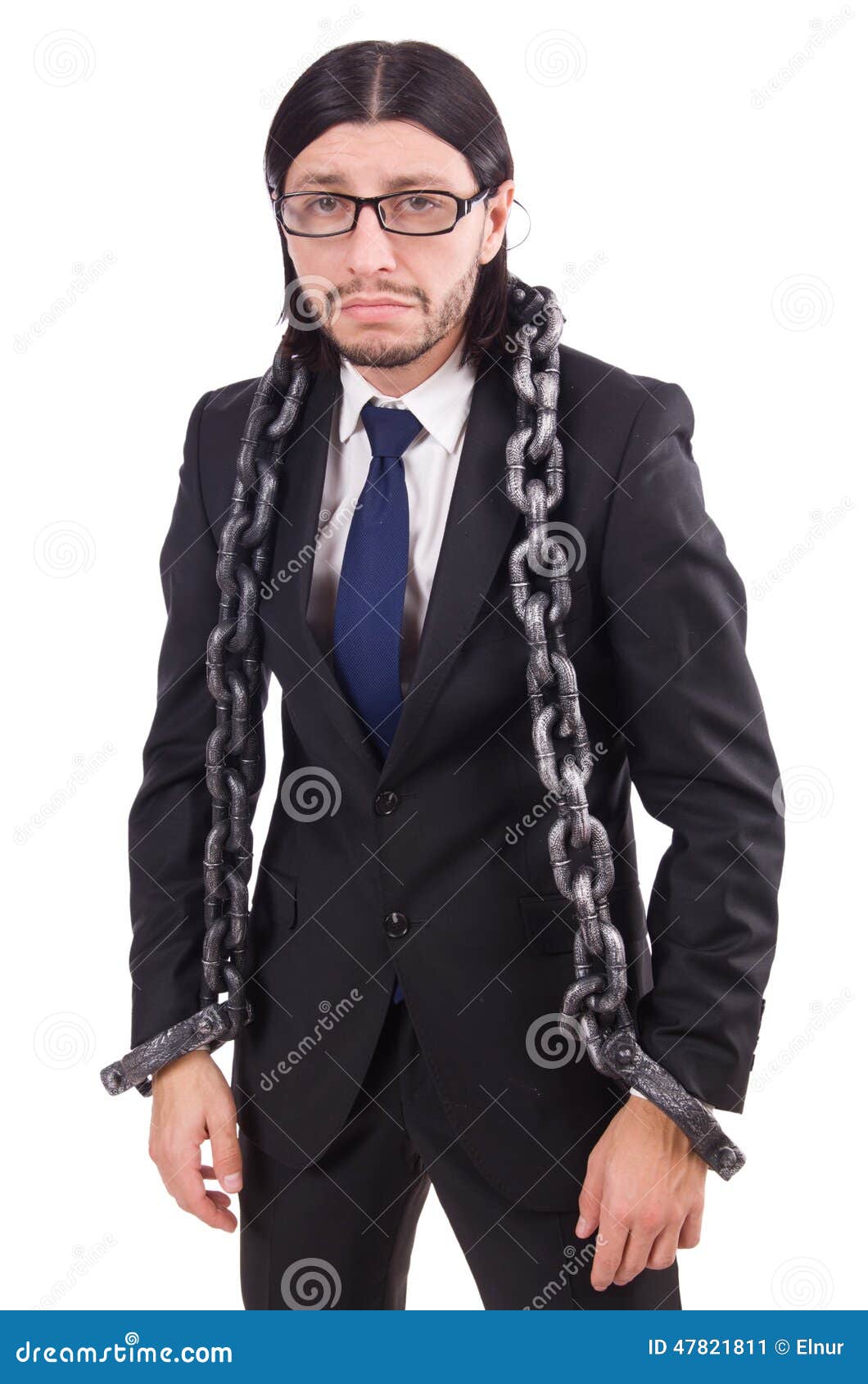 Man with chain isolated stock image. Image of convict - 47821811
