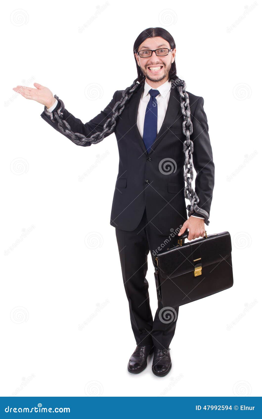 Man with chain isolated stock photo. Image of business - 47992594
