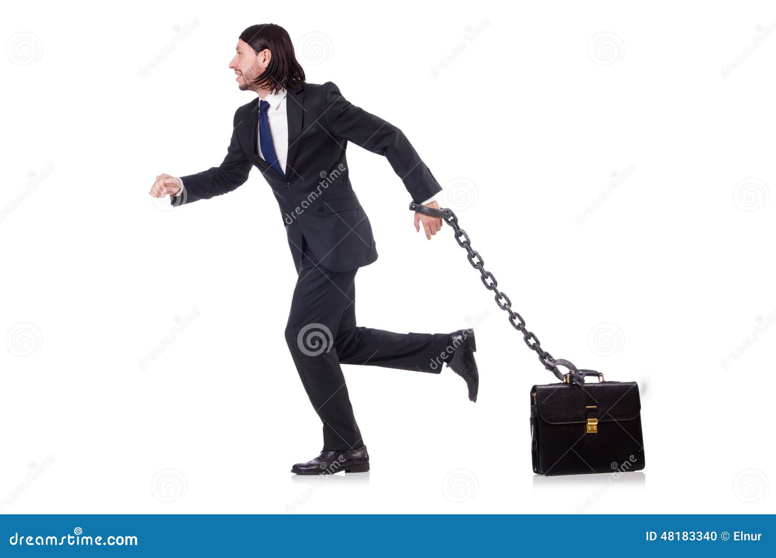 Man with chain isolated stock photo. Image of crime, chain - 48183340