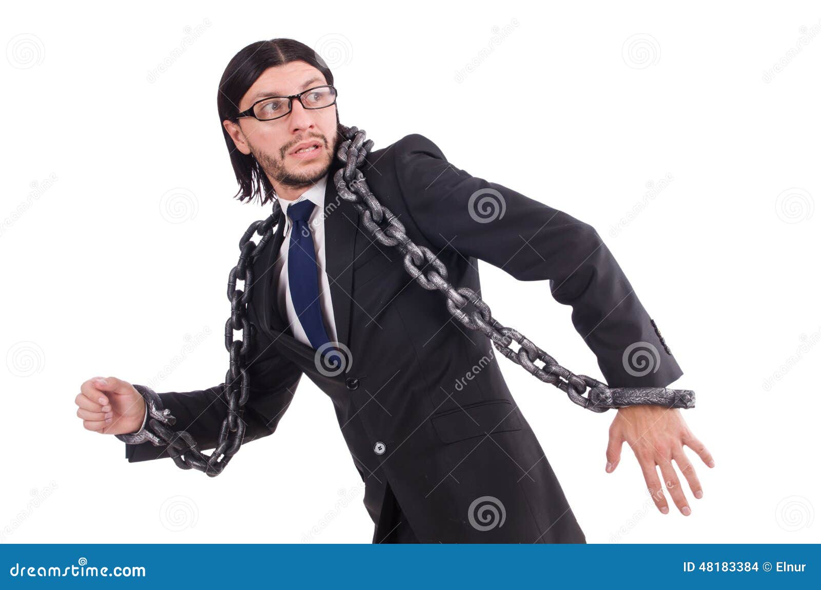 Man with chain isolated stock photo. Image of isolated - 48183384
