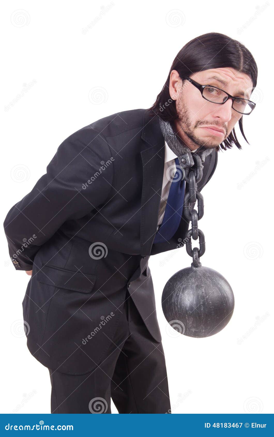 Man with chain isolated stock image. Image of business - 48183467