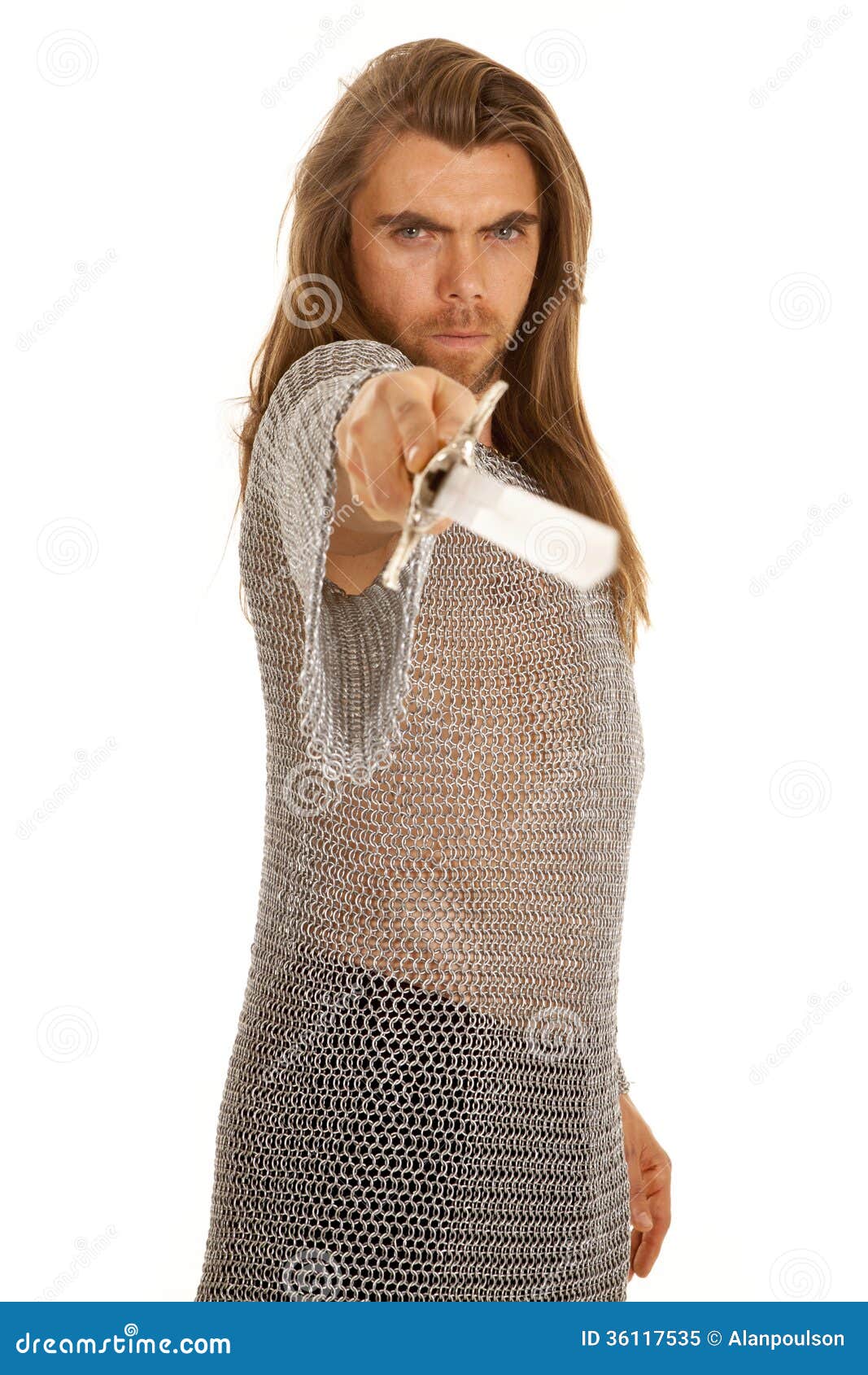 Man chain mail sword point stock image. Image of clothes - 36117535