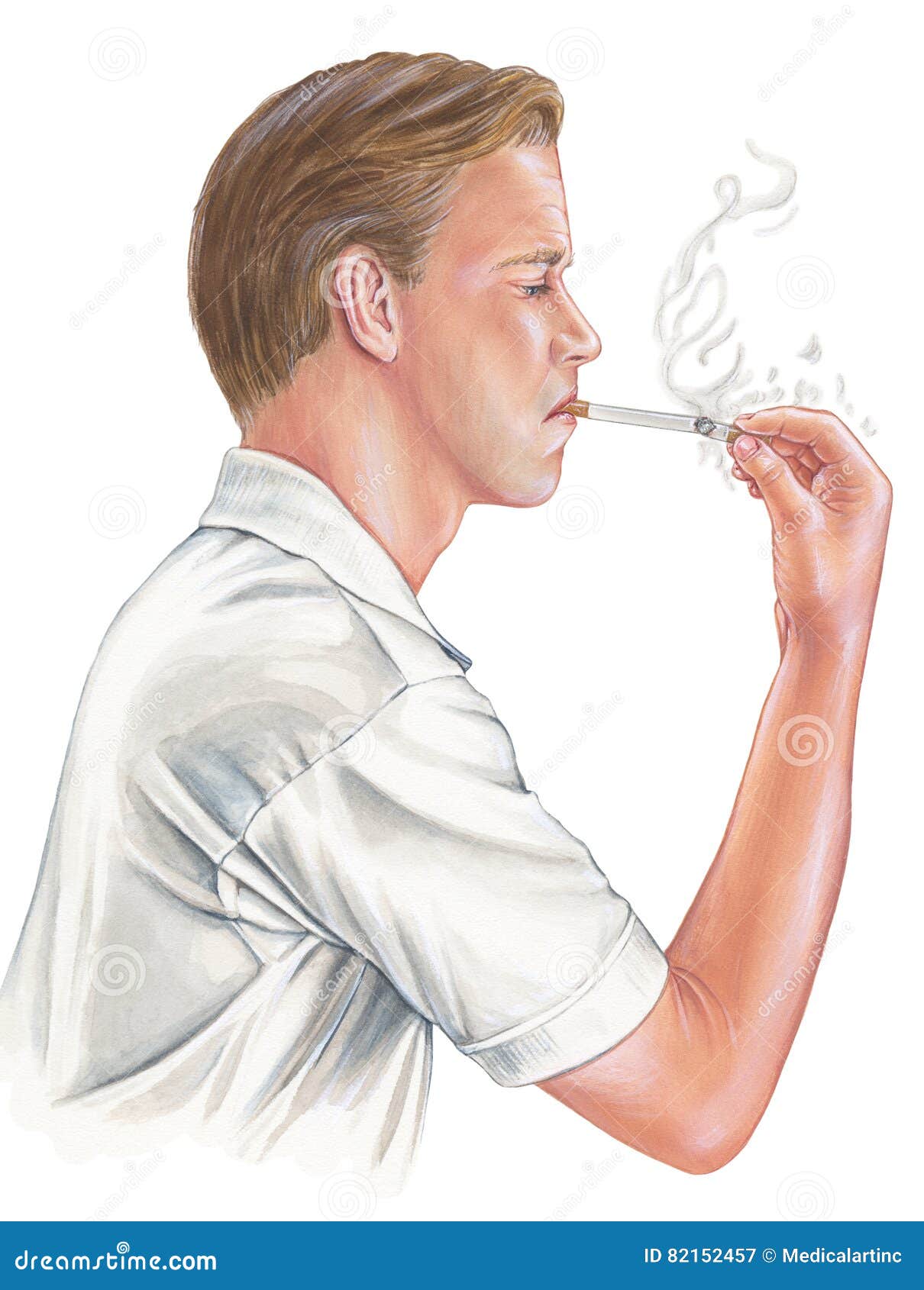 Man Chain Smoking stock image. Image of beauty, diabetes - 82152457