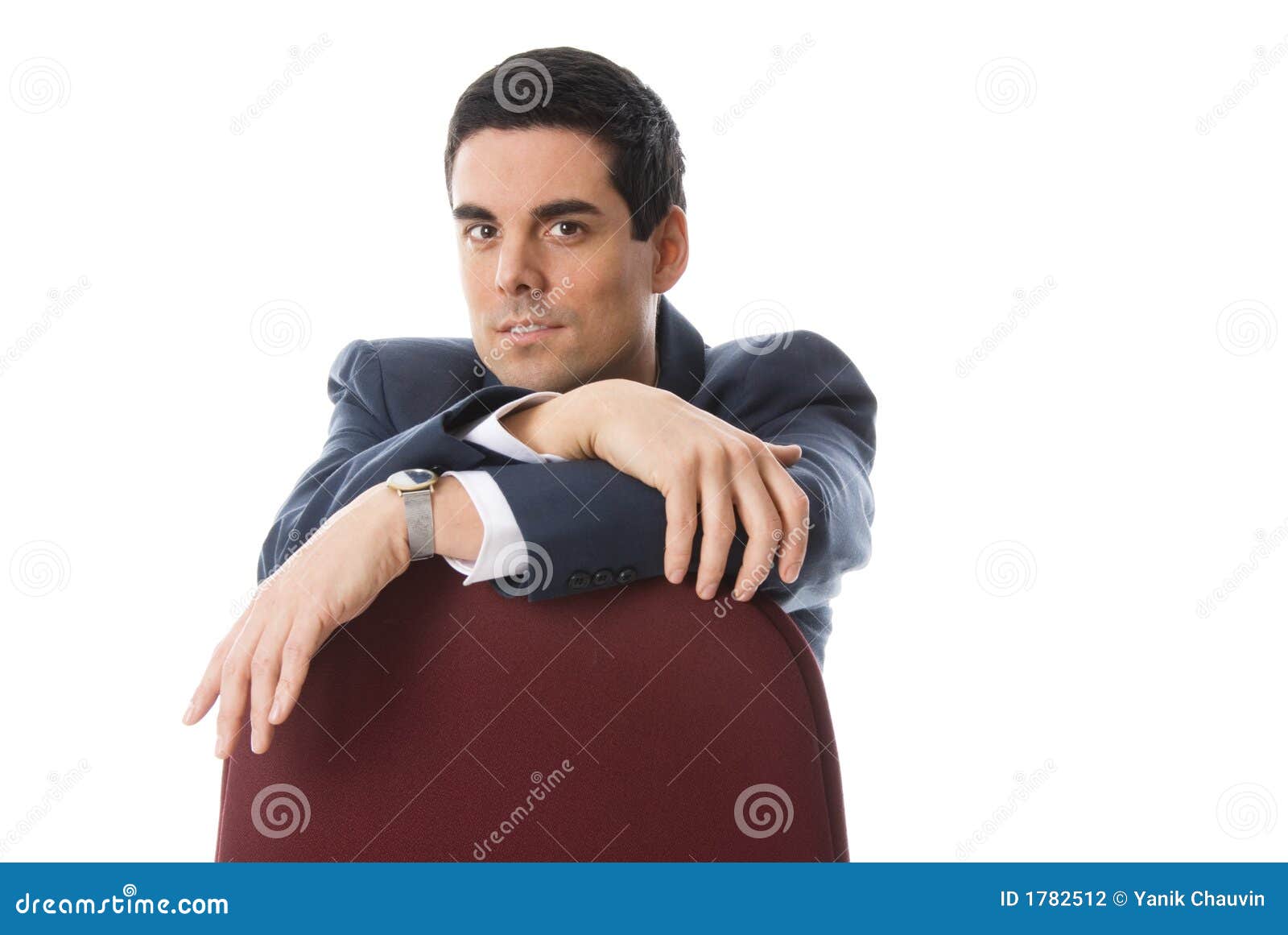 Man on chair stock photo. Image of boss, employee, jacket - 1782512