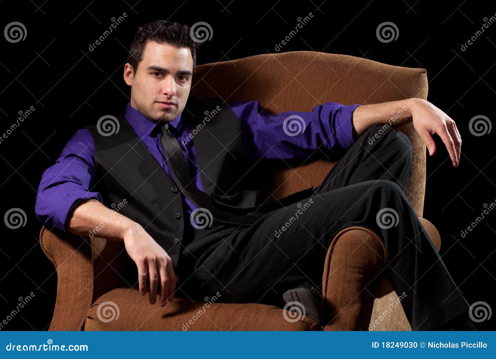 Man in Chair stock photo. Image of dressed, sitting, seated - 18249030