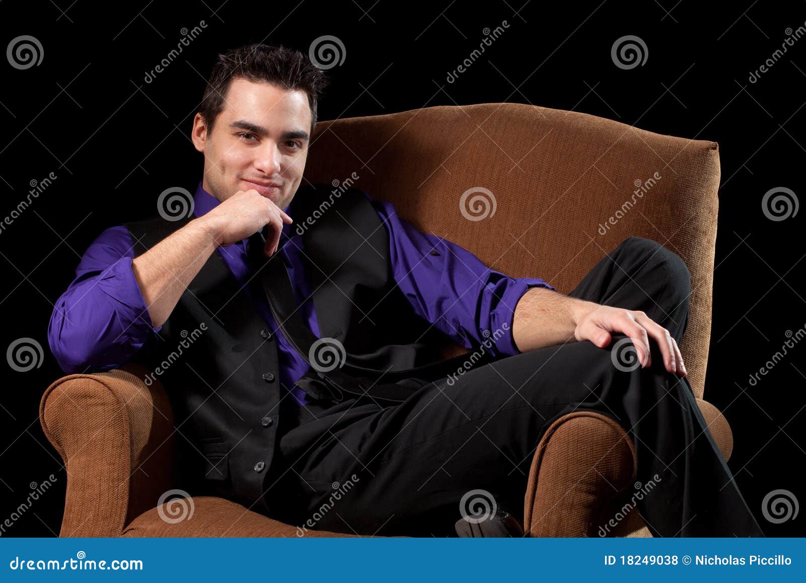 Man in Chair stock photo. Image of chair, shot, person - 18249038