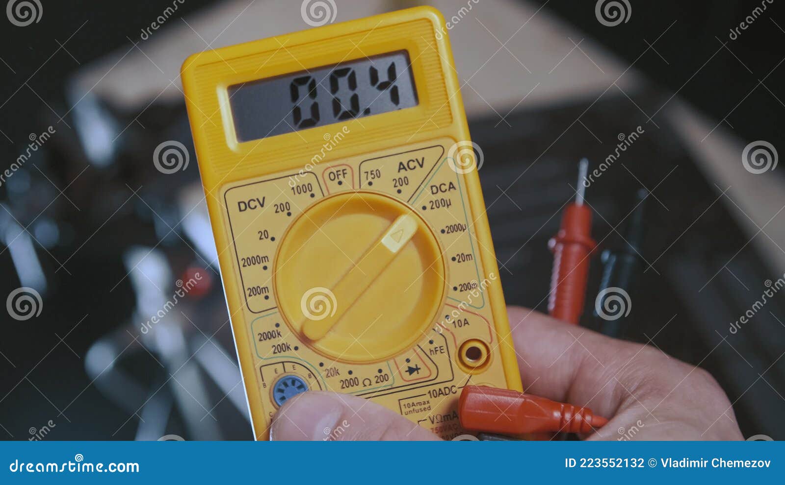 A Man Changes Multimeter Knob Position Stock Footage - Video of detect ...