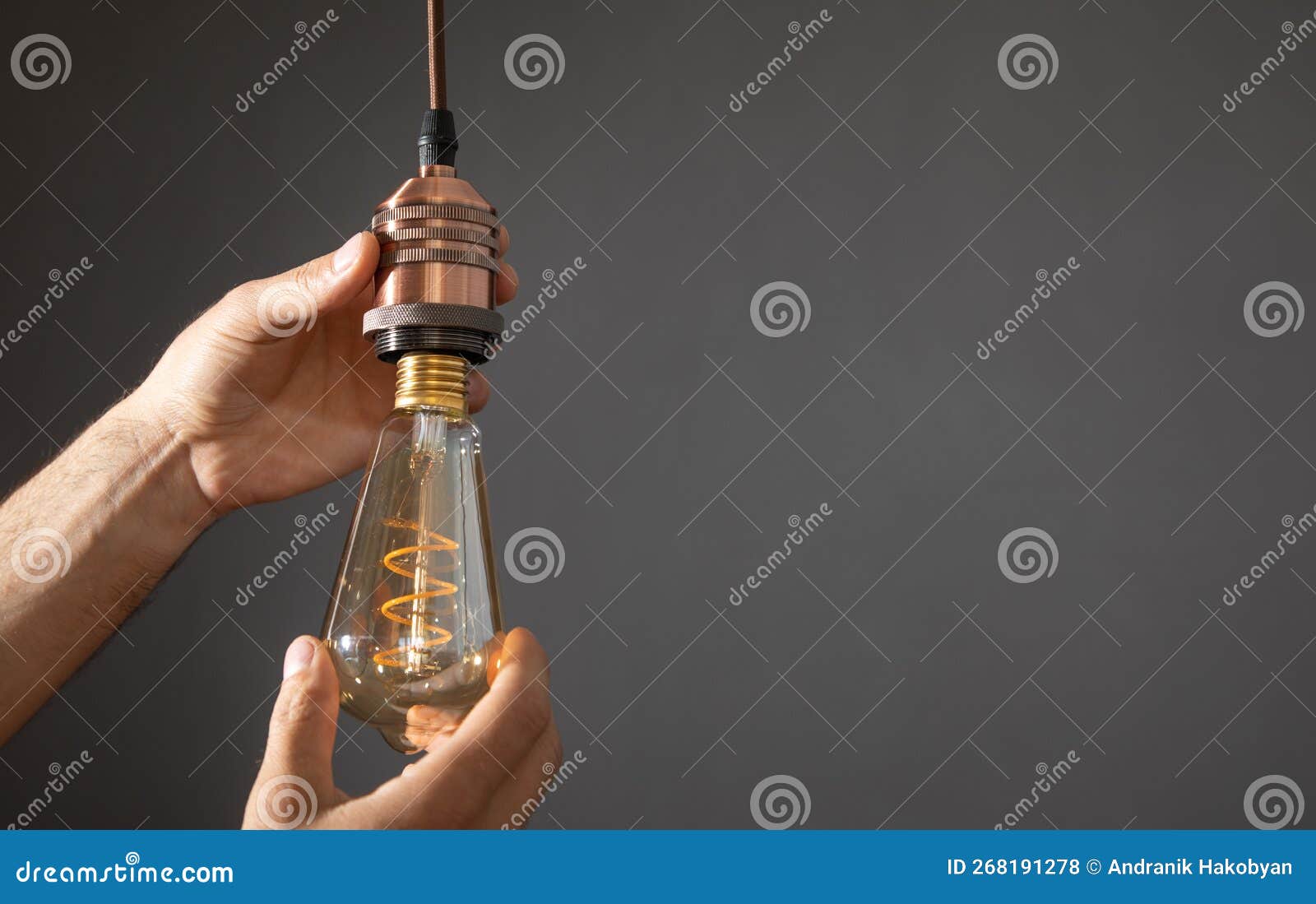 Man Changing Light Bulb at Home Stock Photo - Image of male, repair ...