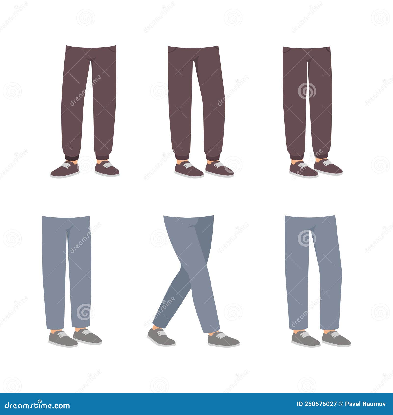 Man Character Constructor. Legs, Lower Body Part for Boy Creation ...