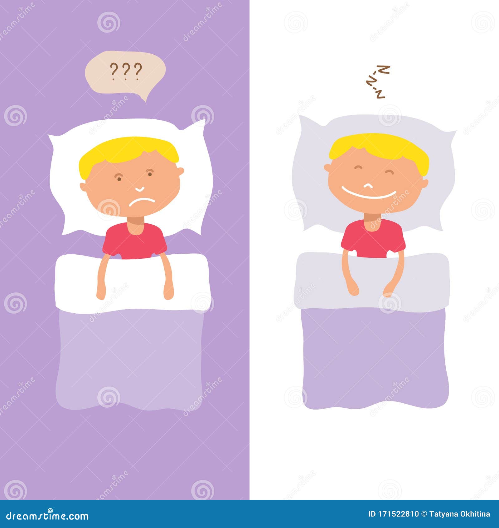 Insomnia flat-12 stock vector. Illustration of sick - 171522810