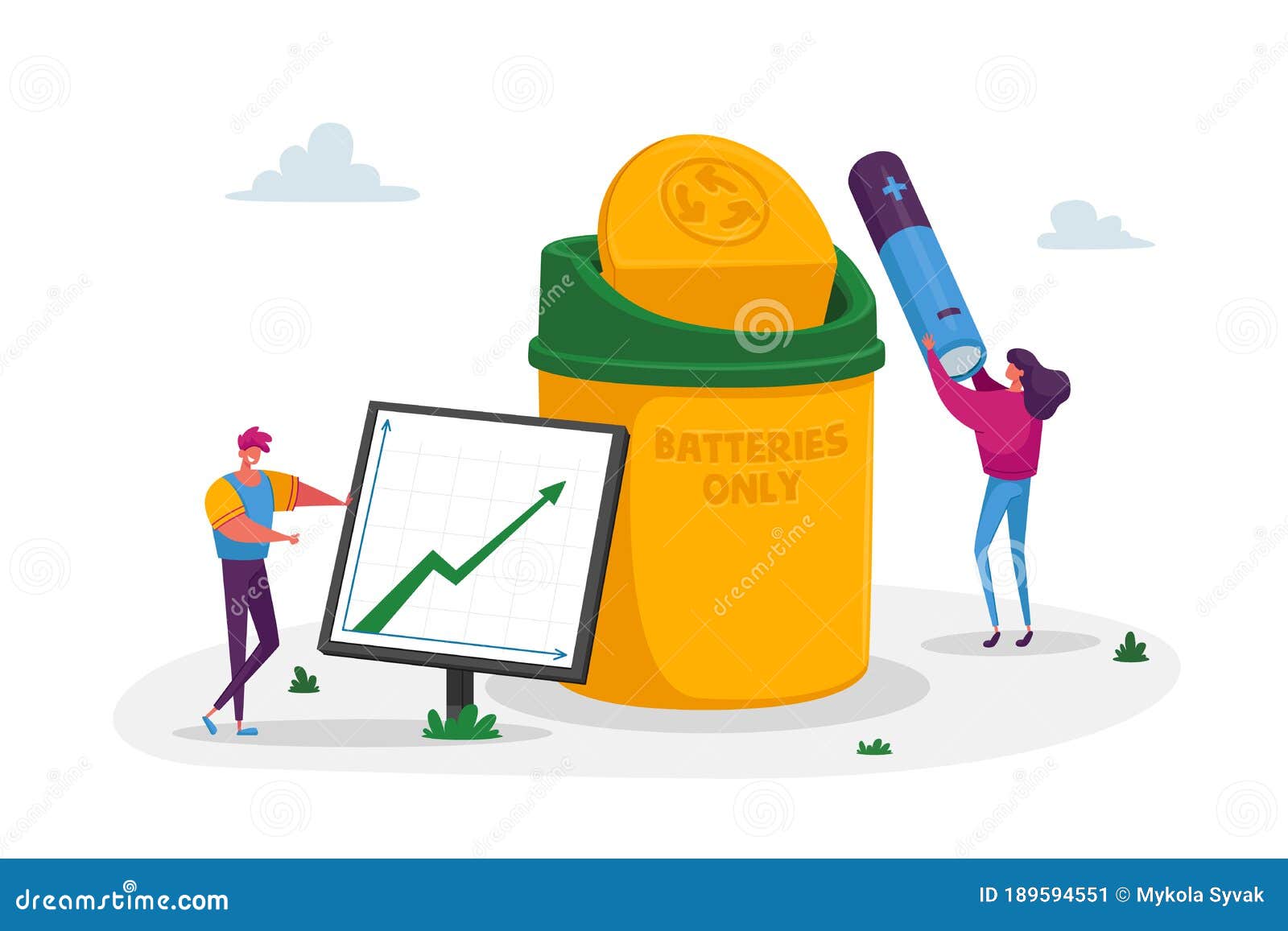 Reduce Earth Pollution Landing Page Template. Man Character Perform ...