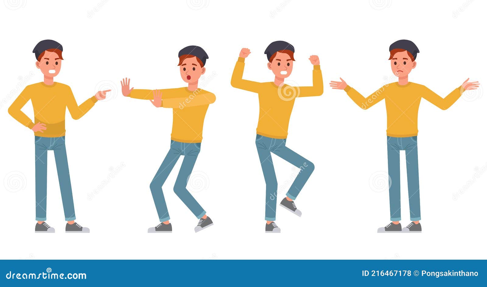 Man Character Vector Design. No5 Stock Vector - Illustration of student ...