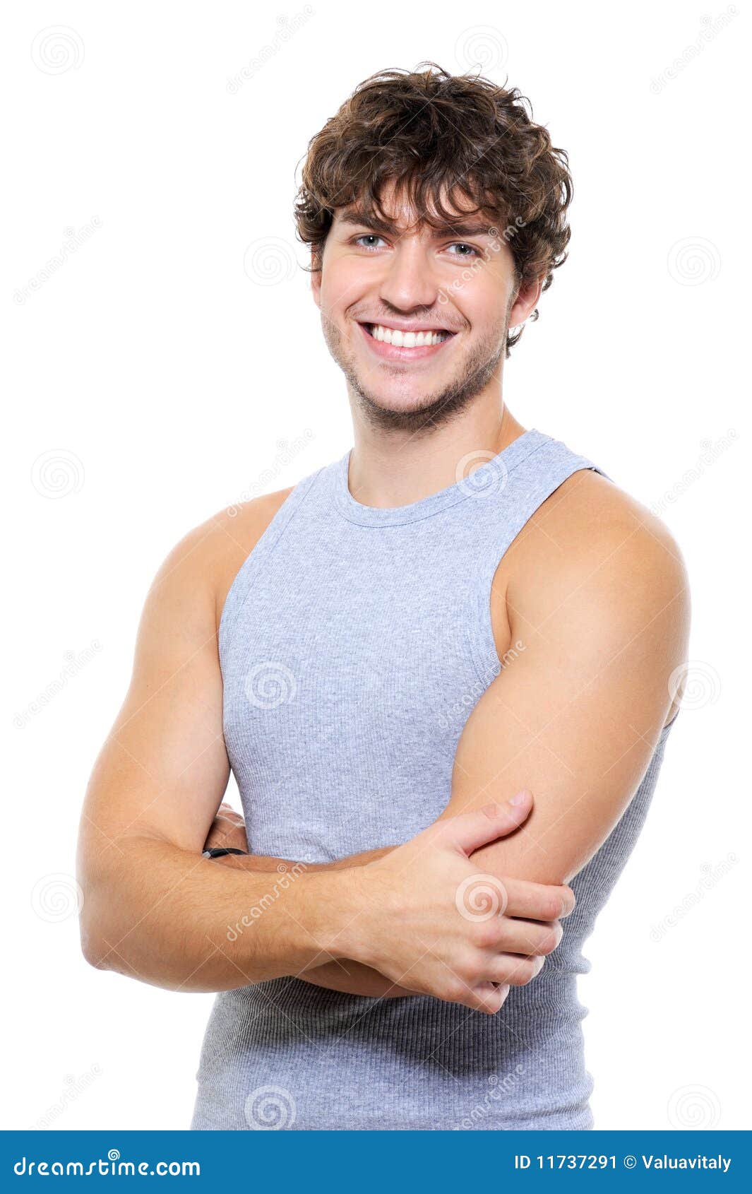 Man with Charming Happy Smile Stock Image - Image of happy, toothy ...