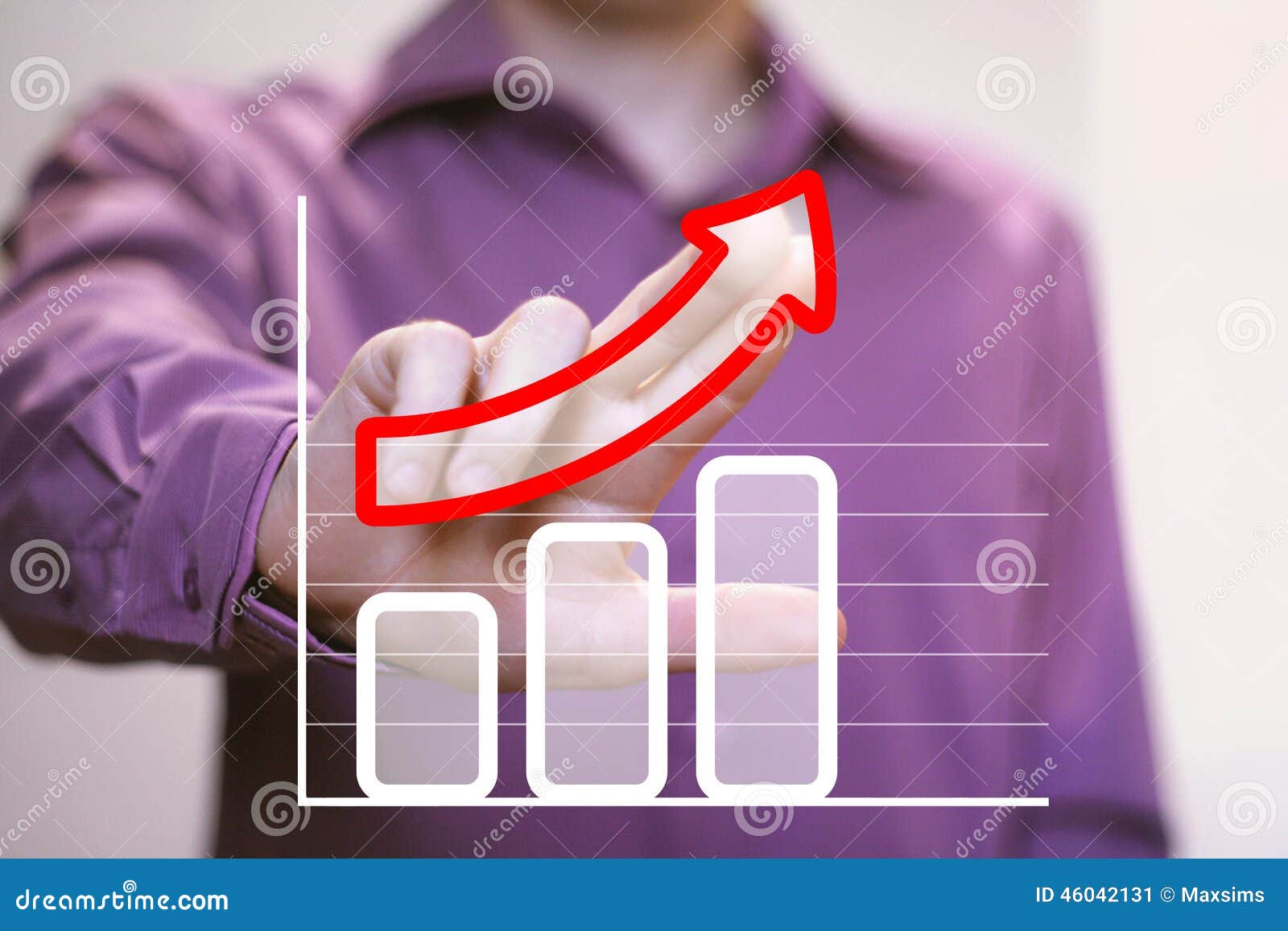 Man with Chart Business Graph Stock Image - Image of online, growth ...