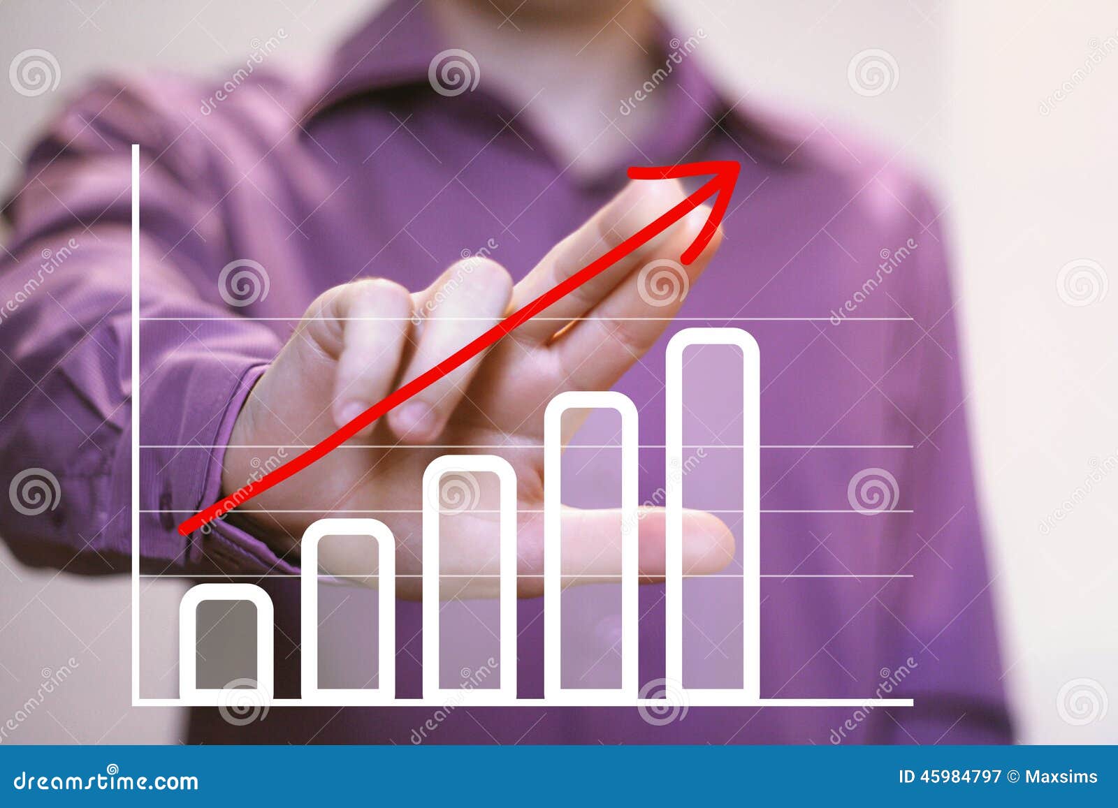 Man with Chart Business Marketing Strategy Stock Image - Image of icon ...