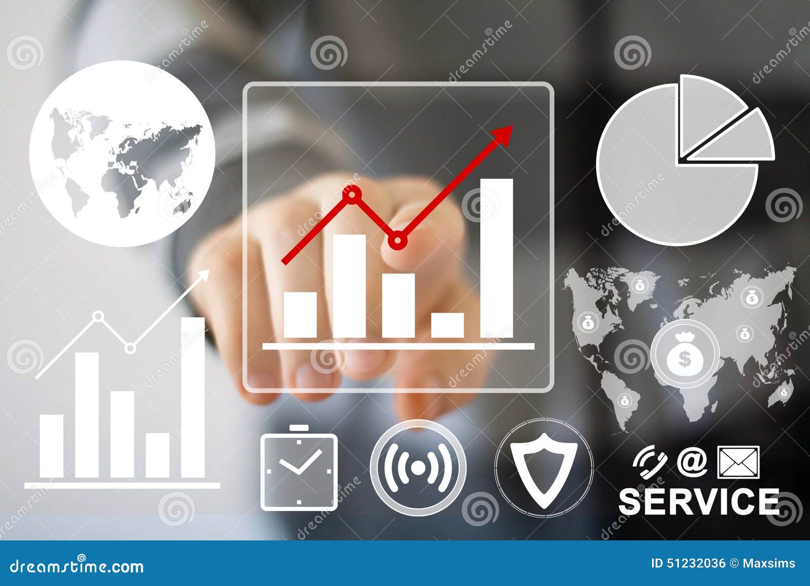 Man with Chart Web Business Diagrams Icon Stock Photo - Image of ...