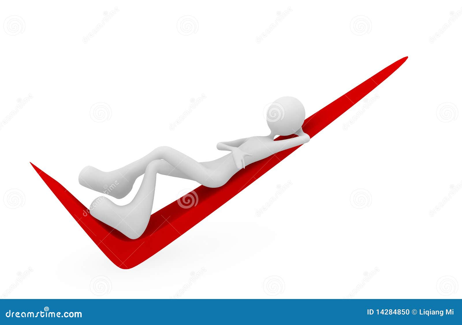 Man And The Check Mark Stock Photography | CartoonDealer.com #14284850