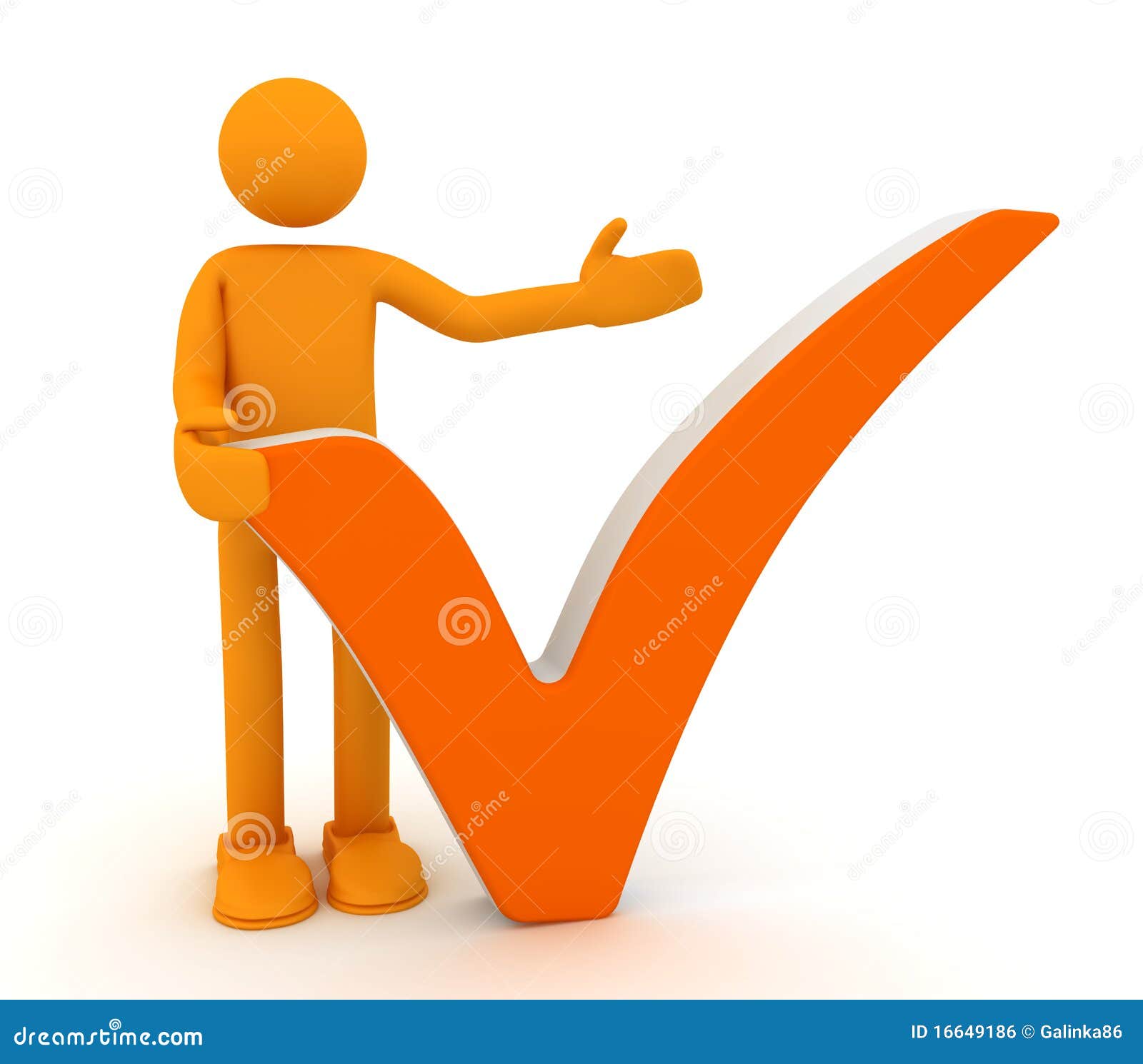 Man and check mark stock illustration. Illustration of stand - 16649186