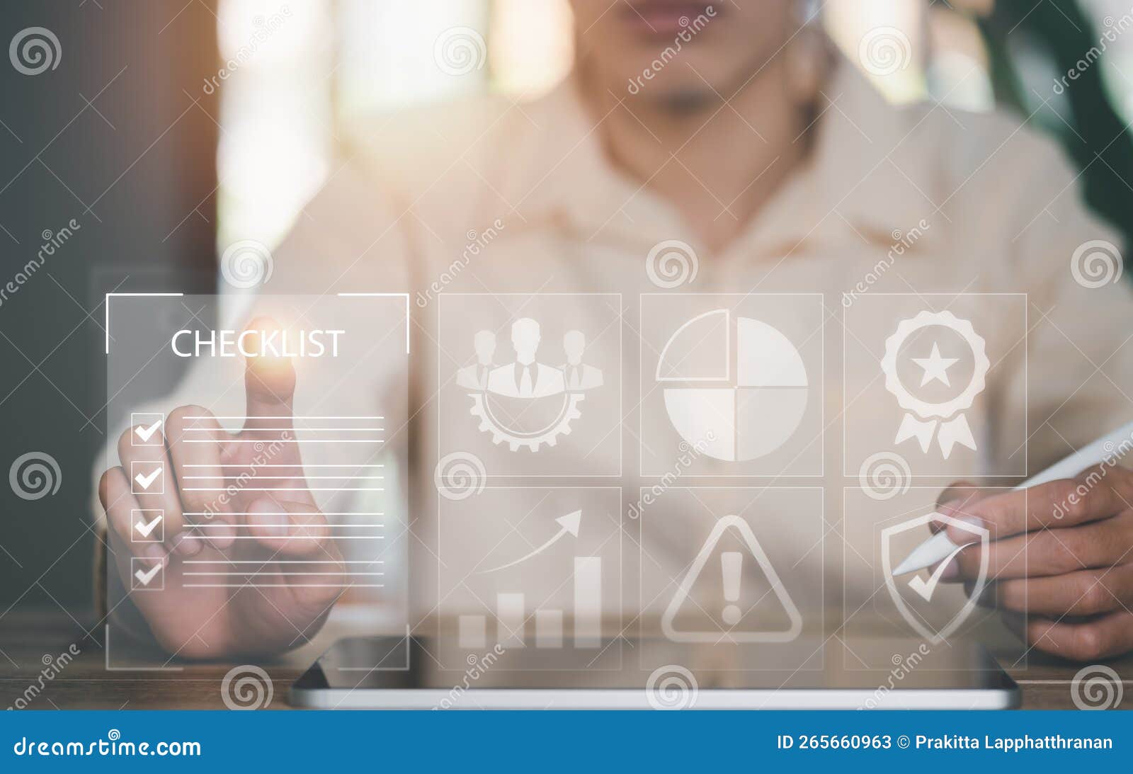 Man Check Mark about Exploring Topics,in the Virtual Form Check Sheet ...