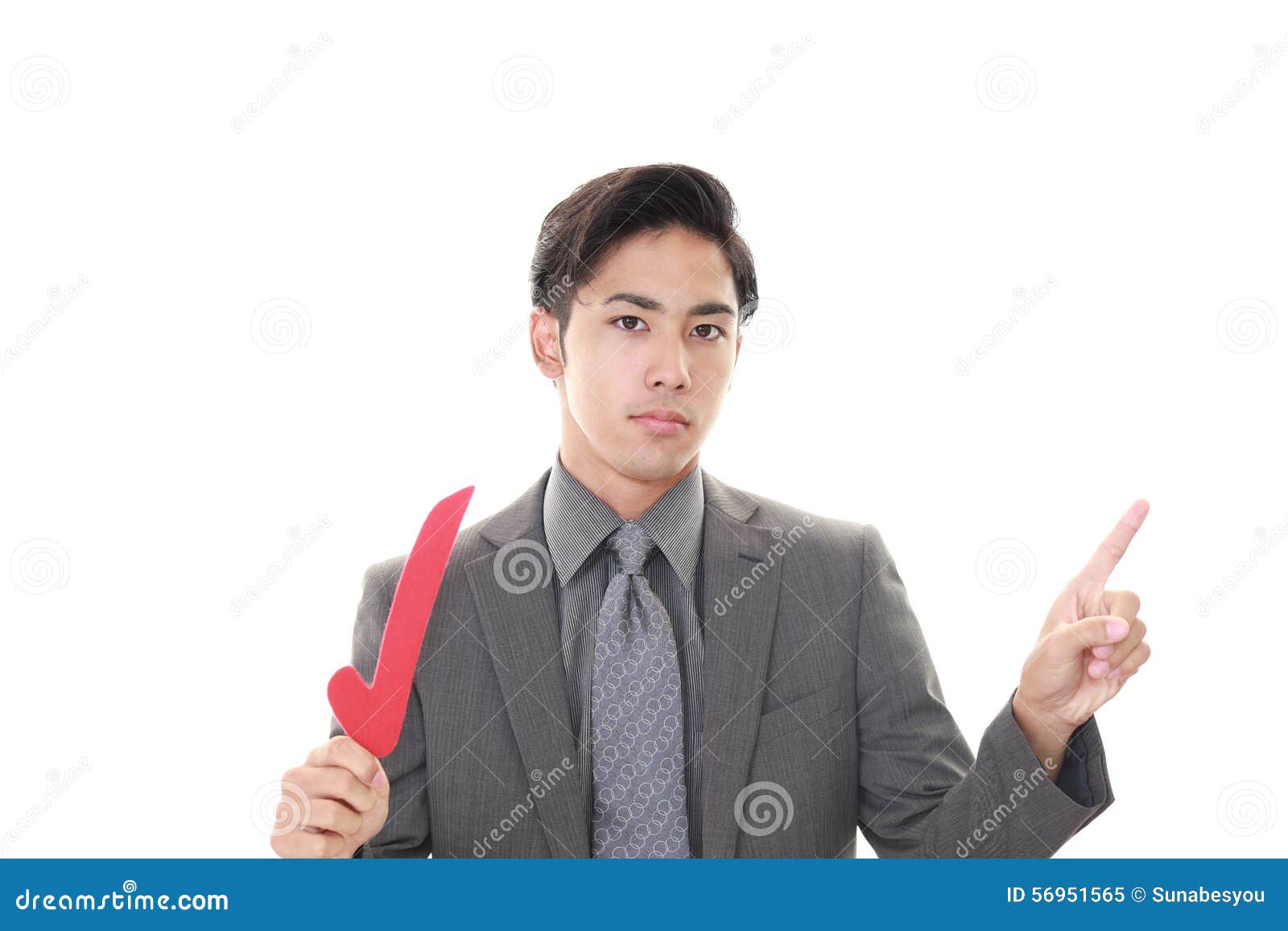 Man with a check mark stock image. Image of mark, happy - 56951565