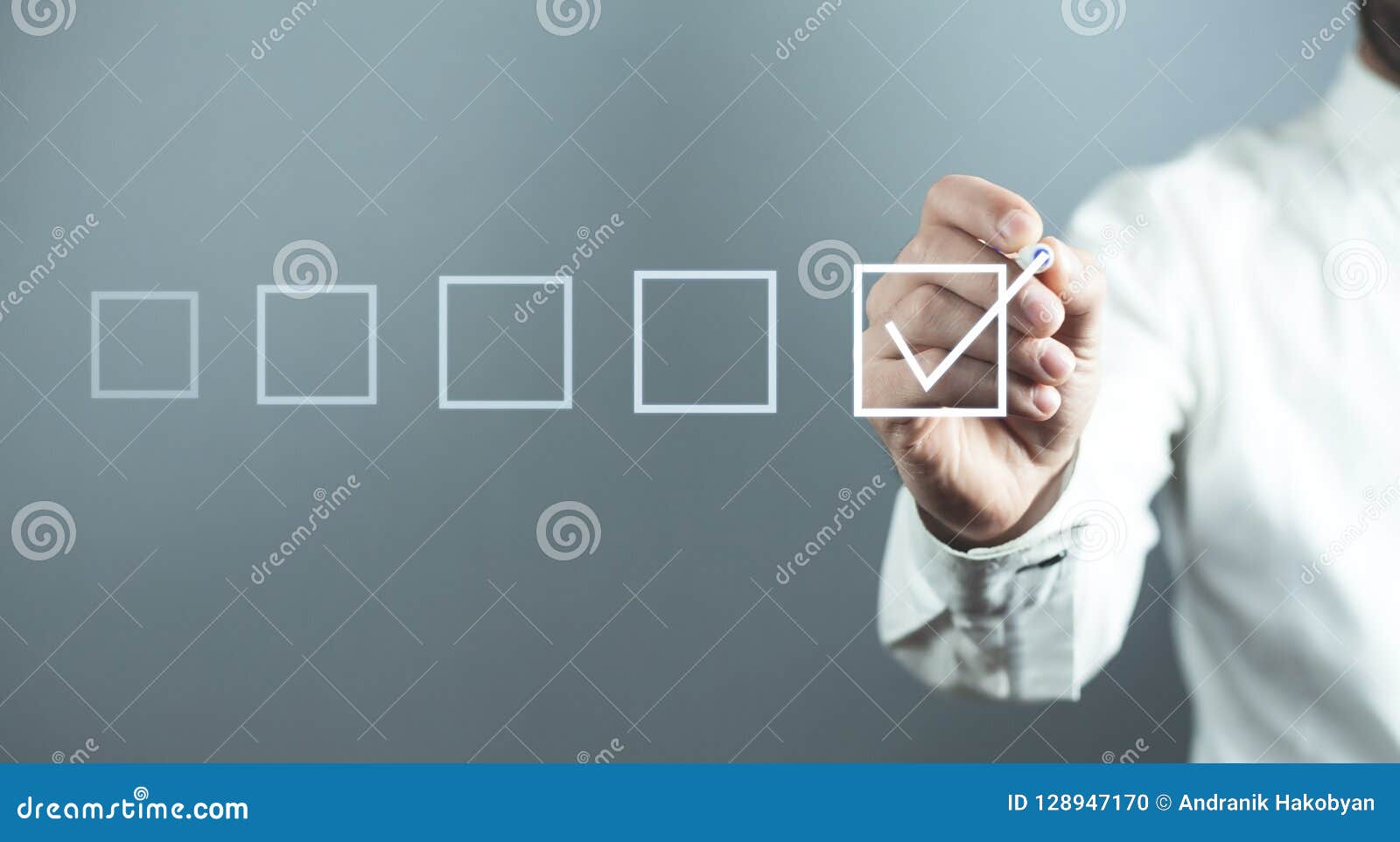Man with Checkbox. Business Concept Stock Photo - Image of decision ...