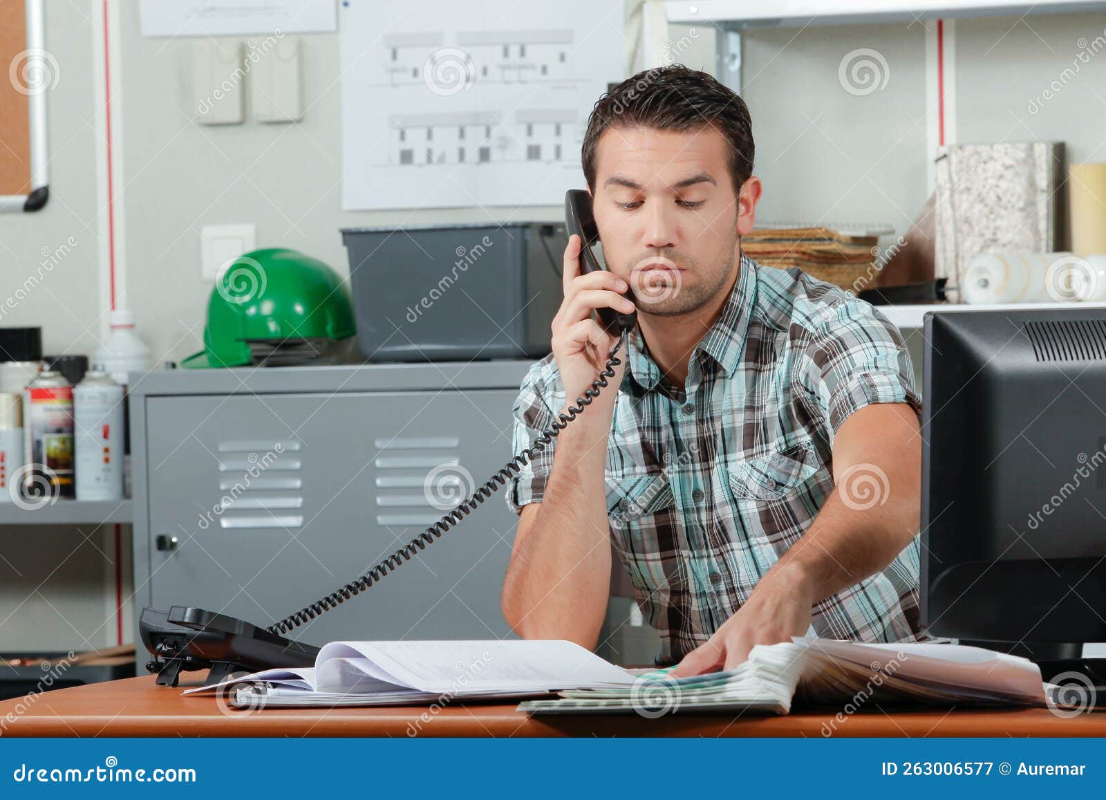 Man checking agenda stock image. Image of businessman - 263006577