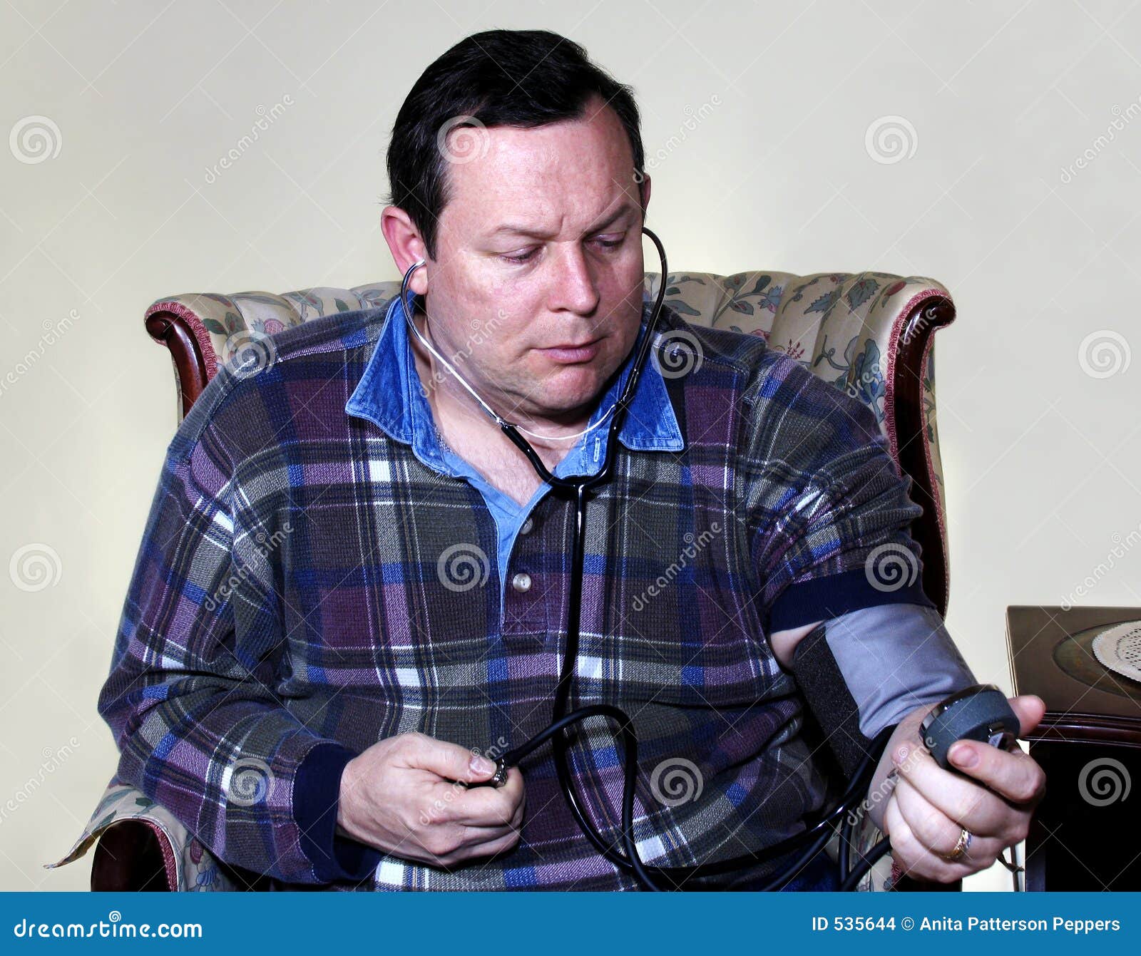Man Checking Blood Pressure Stock Photo - Image of medical, fitness: 535644