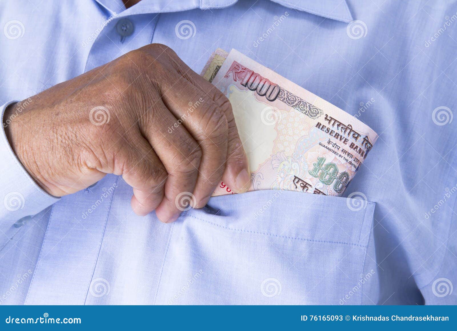 Man Checking or Counting Indian Rupees in Hand. Stock Image - Image of ...