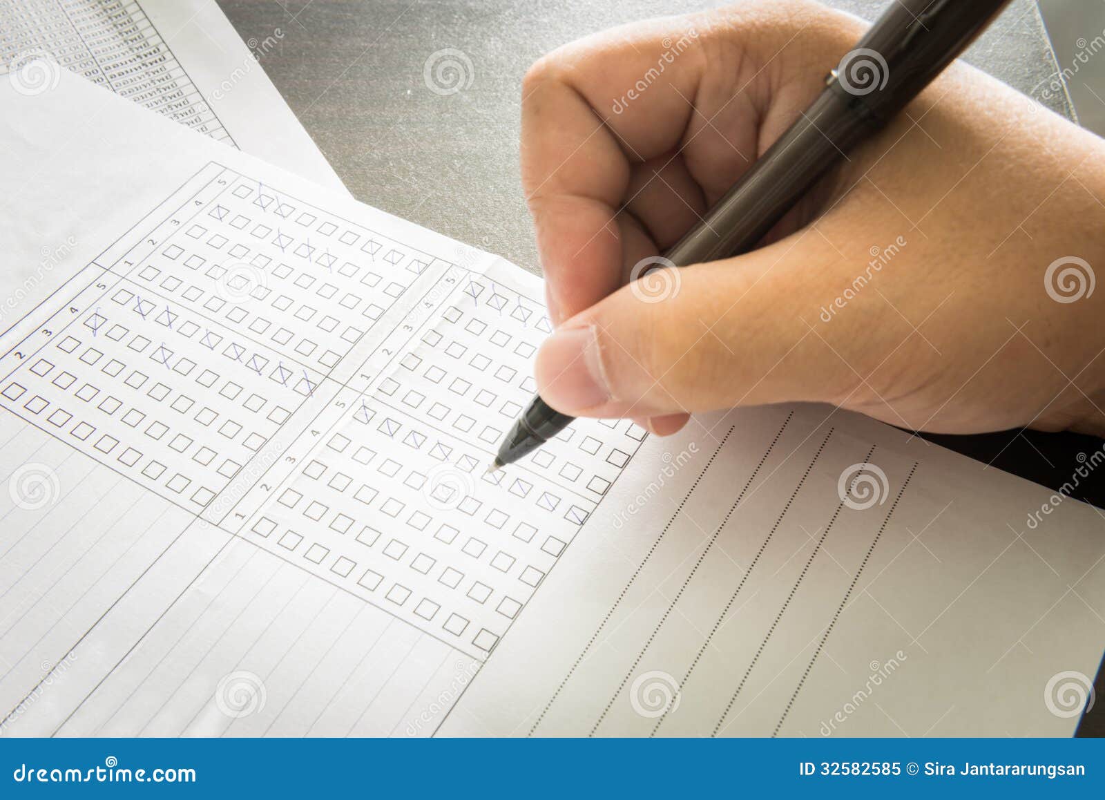 Man checking a document stock image. Image of letter - 32582585