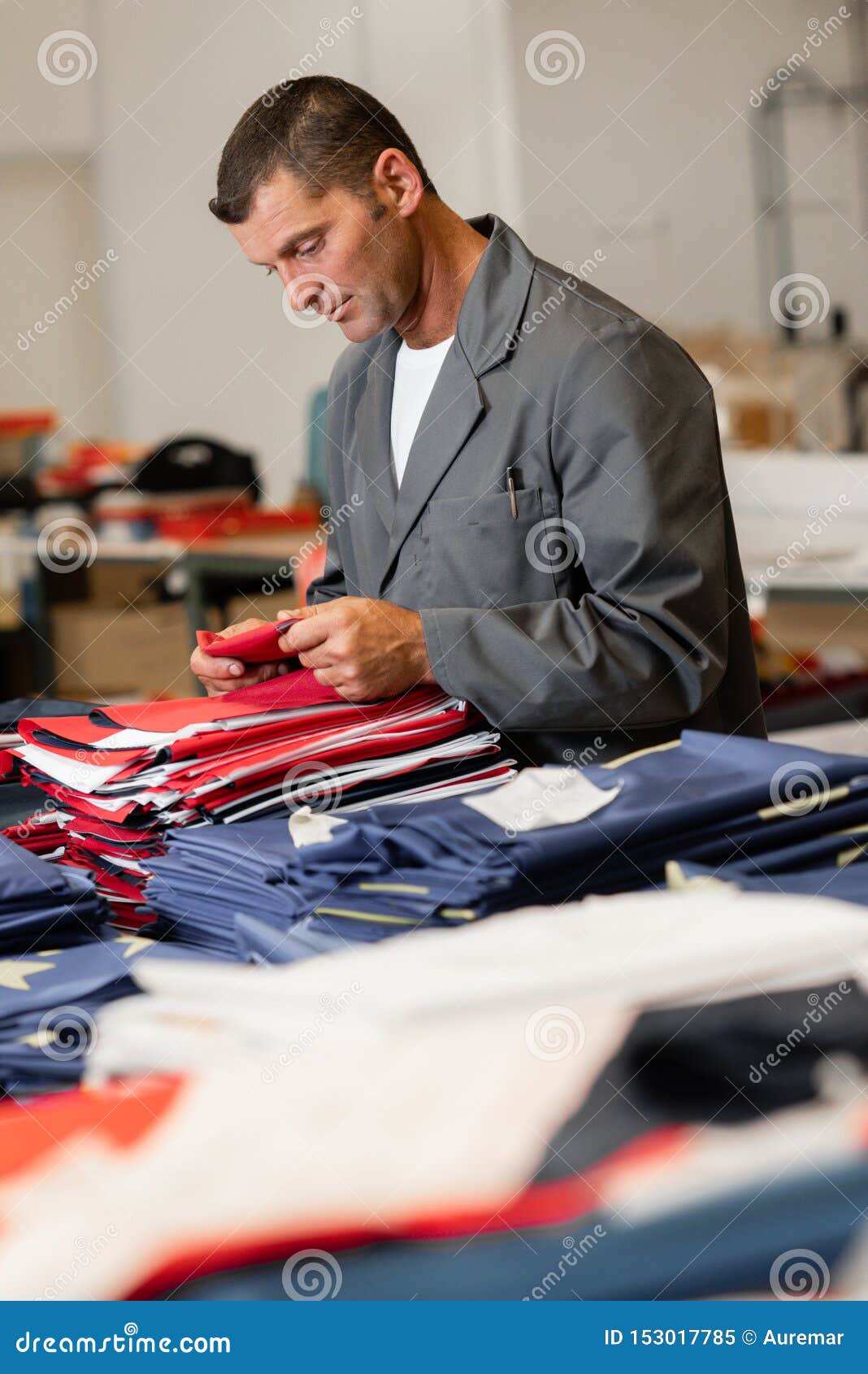 Man checking fabric stock image. Image of fabric, young - 153017785